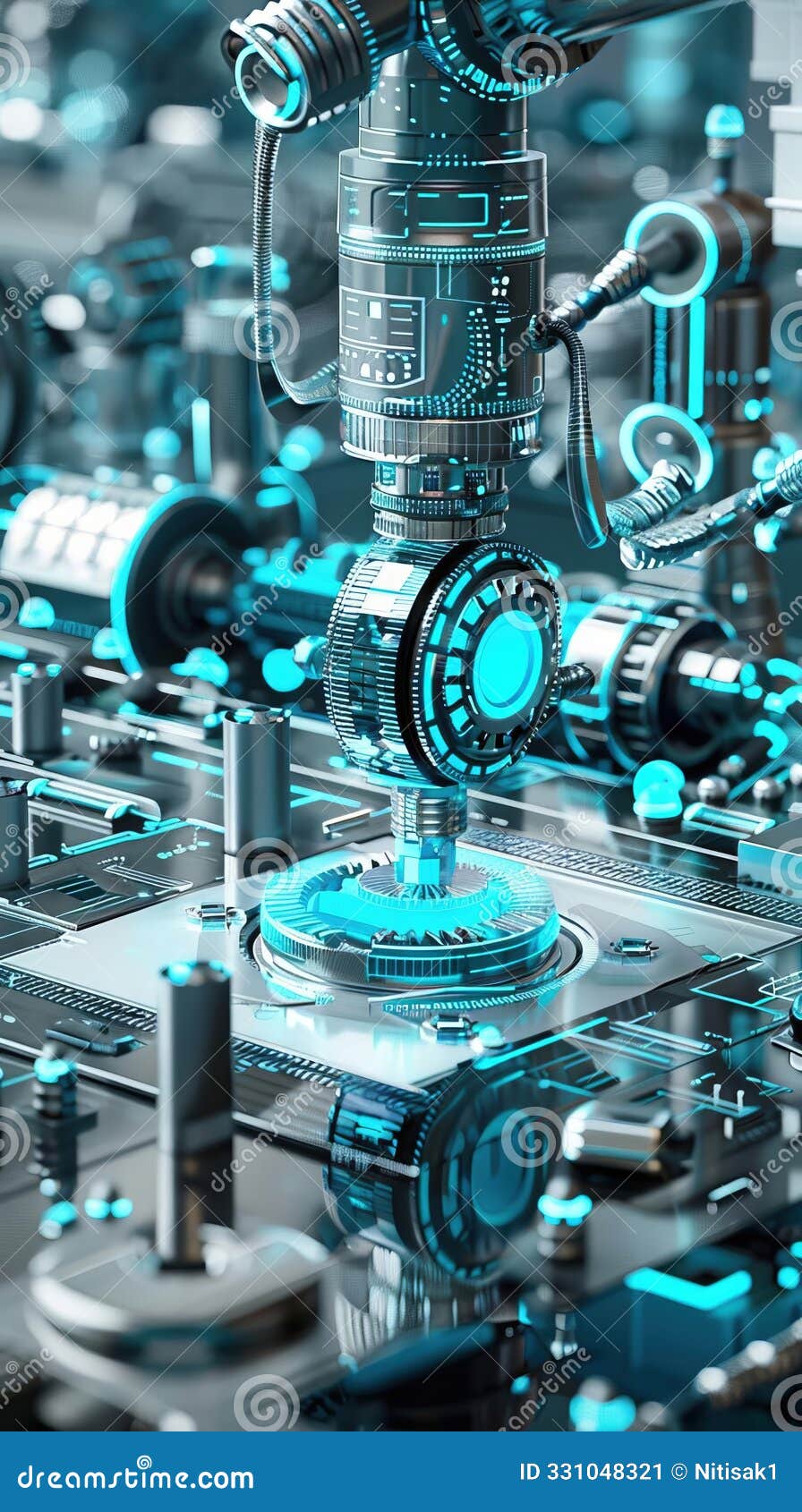 Illustration 3D Model AIoptimized Production Planning and Scheduling ...