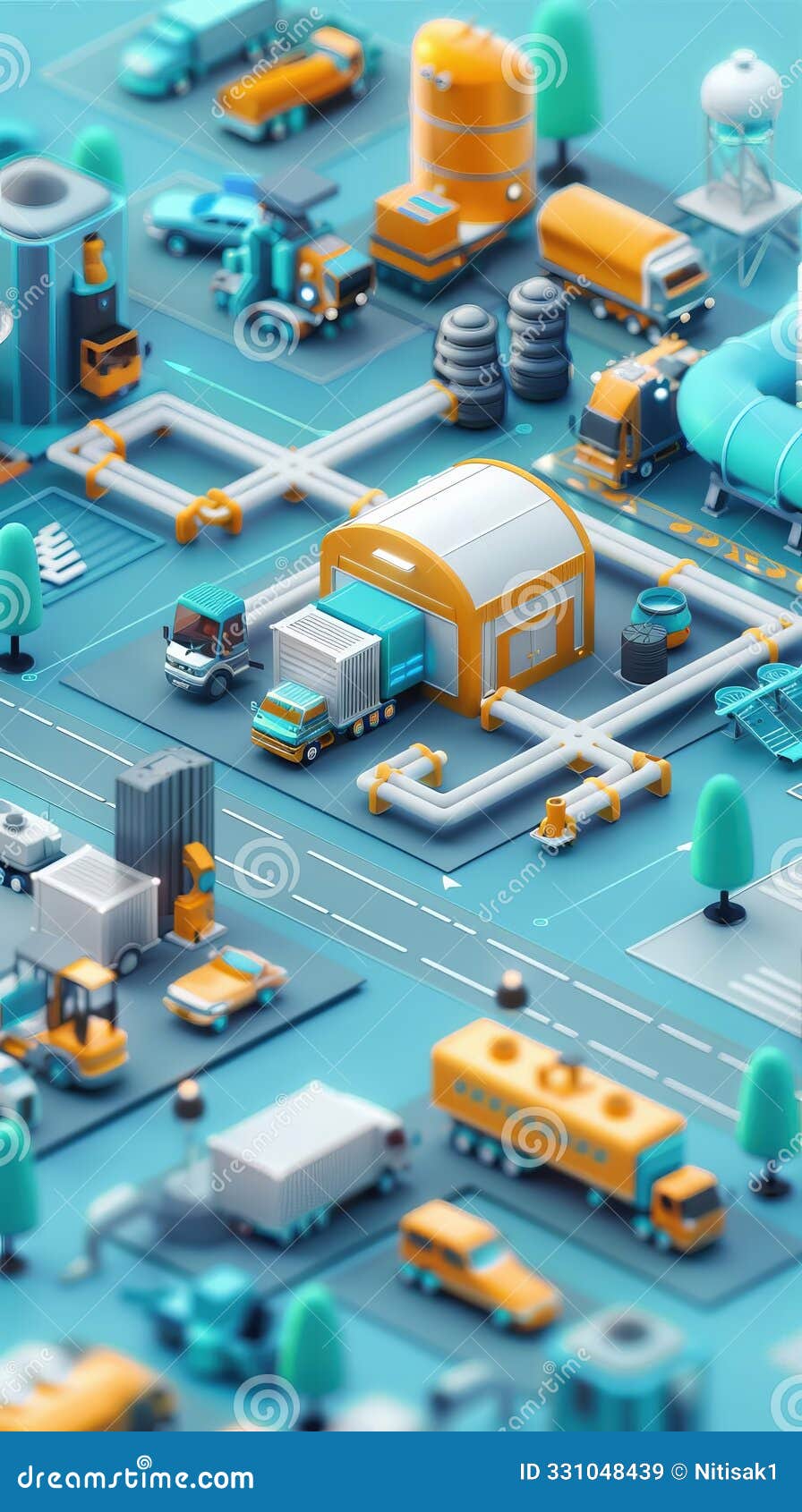 Illustration 3D Model AIoptimized Workforce Scheduling and Labor ...