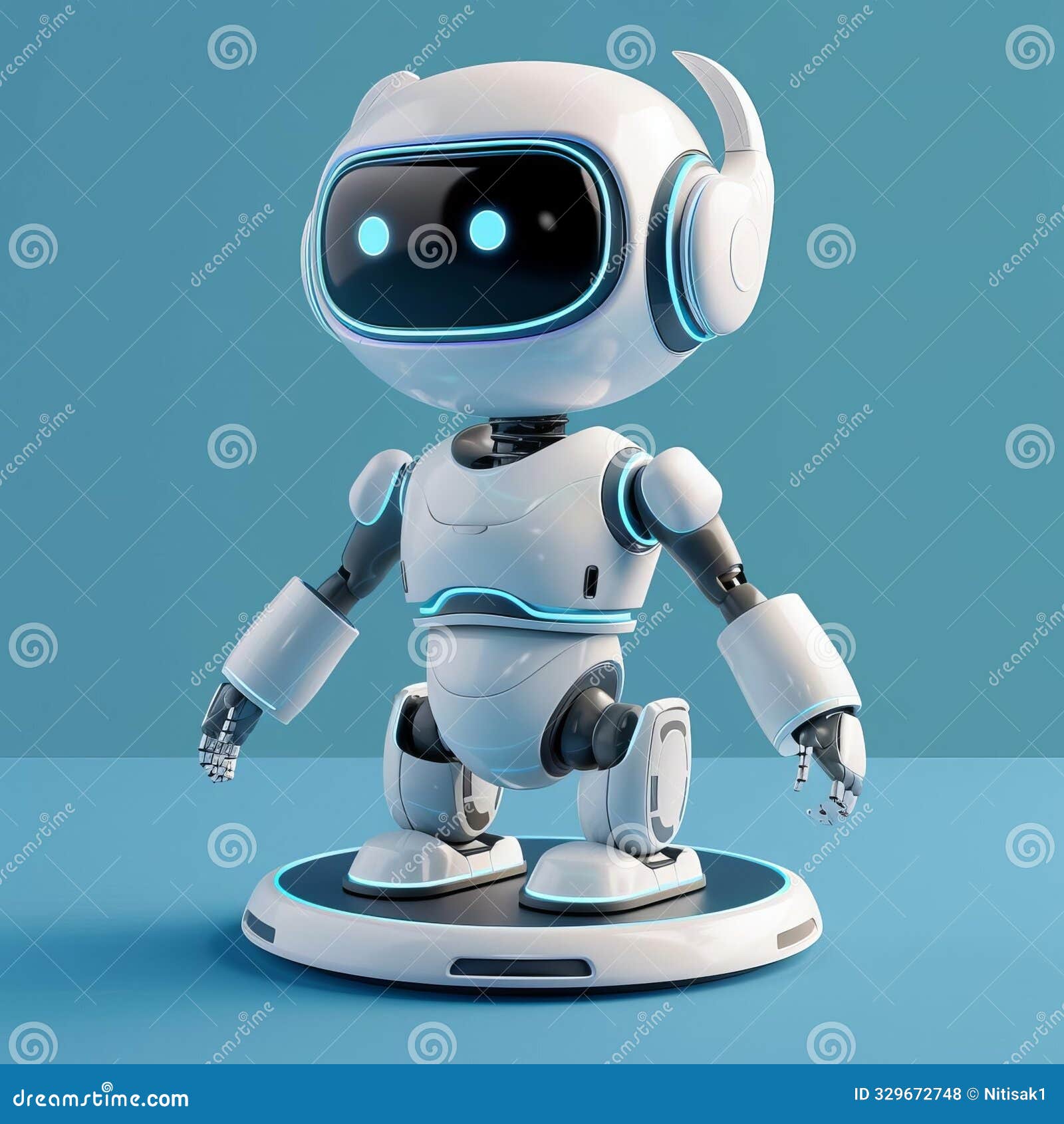 Illustration 3D Model AIpowered Virtual Assistants for Smart Home ...