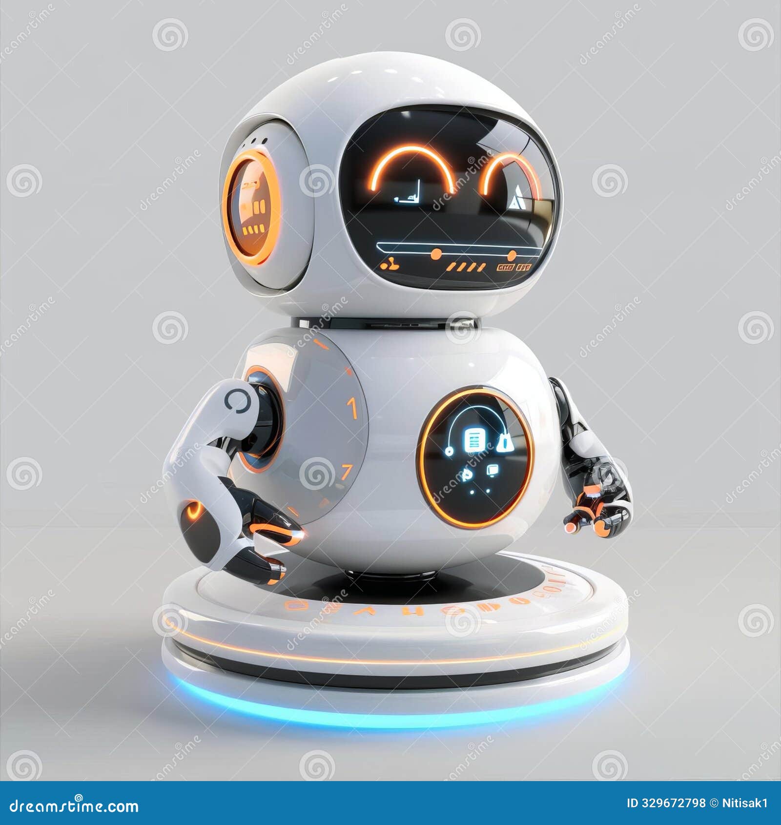 Illustration 3D Model AIpowered Virtual Assistants for Smart Home ...