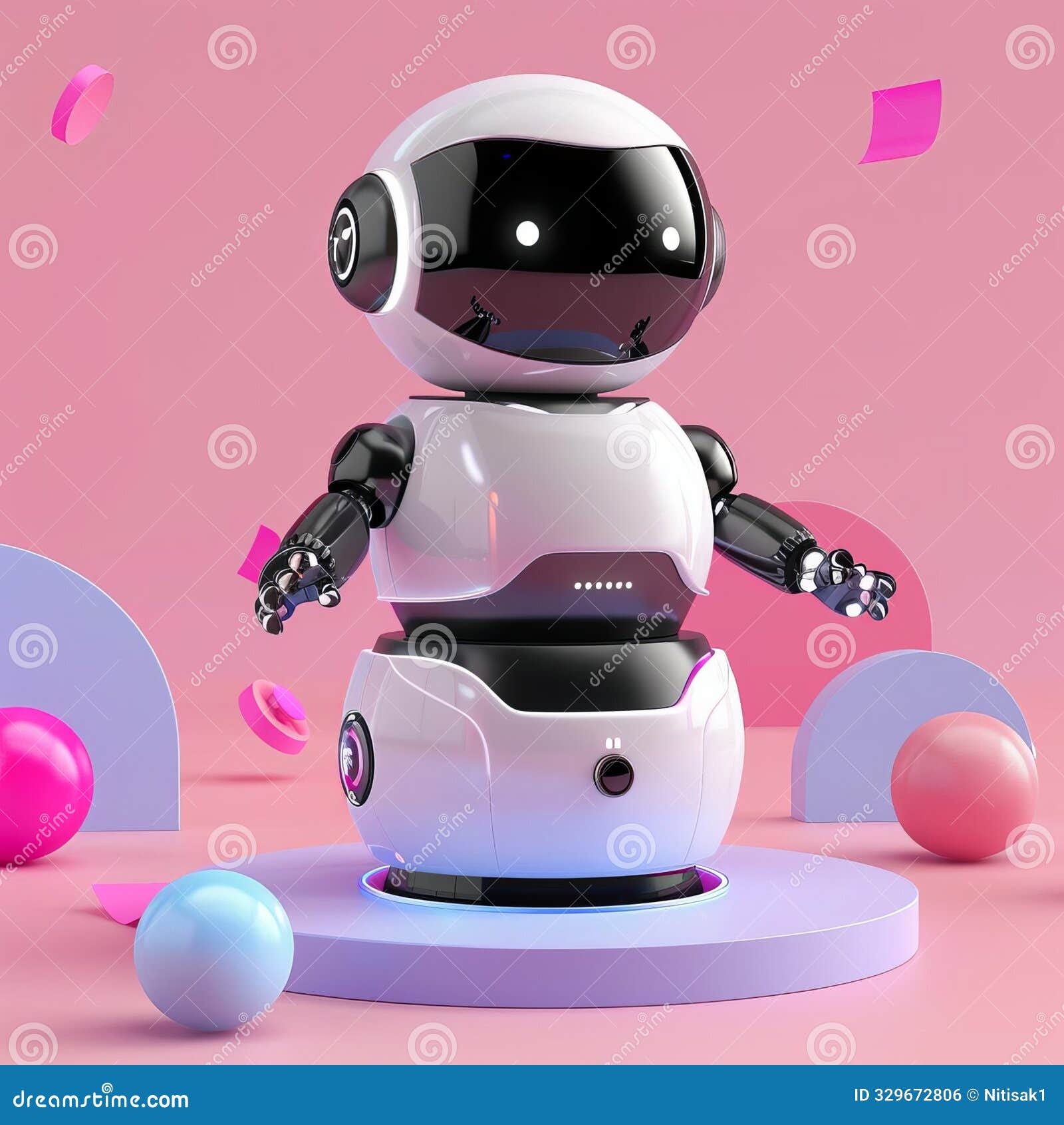 Illustration 3D Model AIpowered Virtual Assistants for Smart Home ...