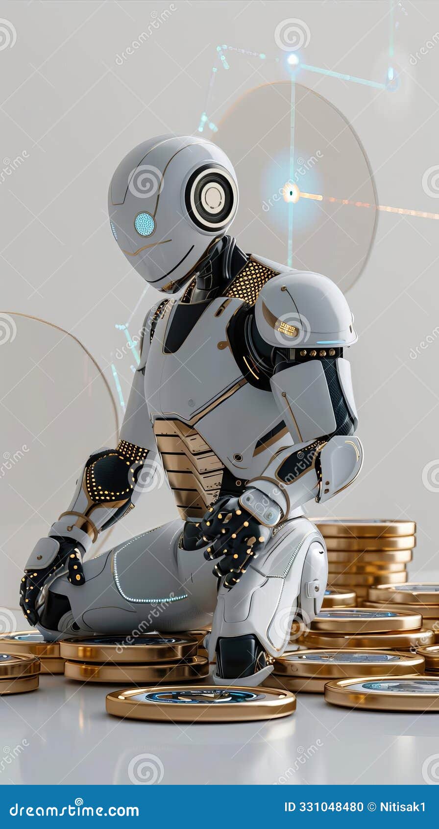 Illustration 3D Model AIpowered Virtual Assistants for Smart Home ...