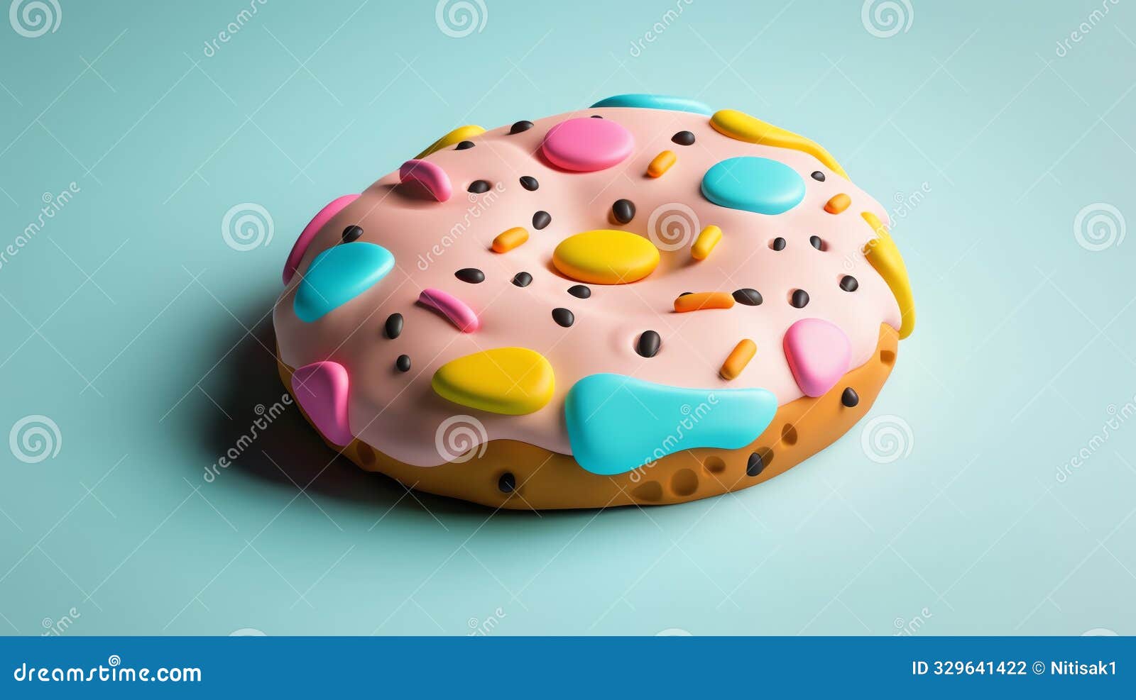 116 Illustration of a 3D Model of a Cookie Icon in Bright Colors Stock ...