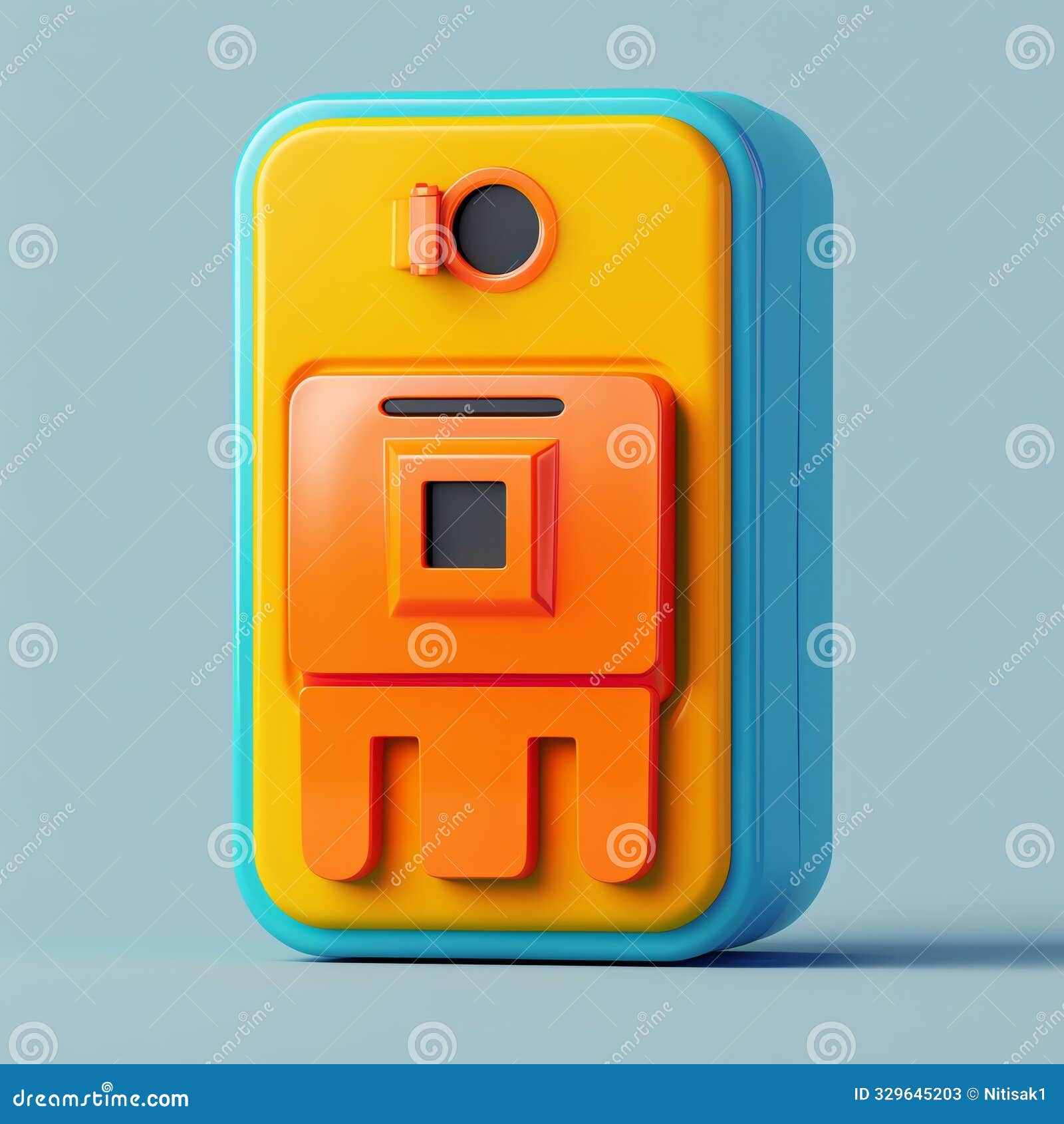 272 Illustration of a 3D Model of a Fuse Box Icon in Bright Colors ...