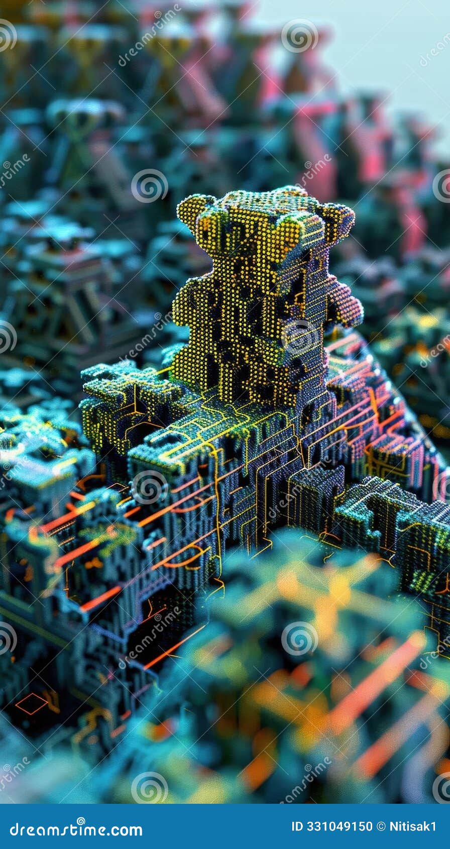 Illustration 3D Model Machine Learning Algorithm Visualized As a ... Illustration 3D Model Machine Learning Algorithm Visualized As a ...