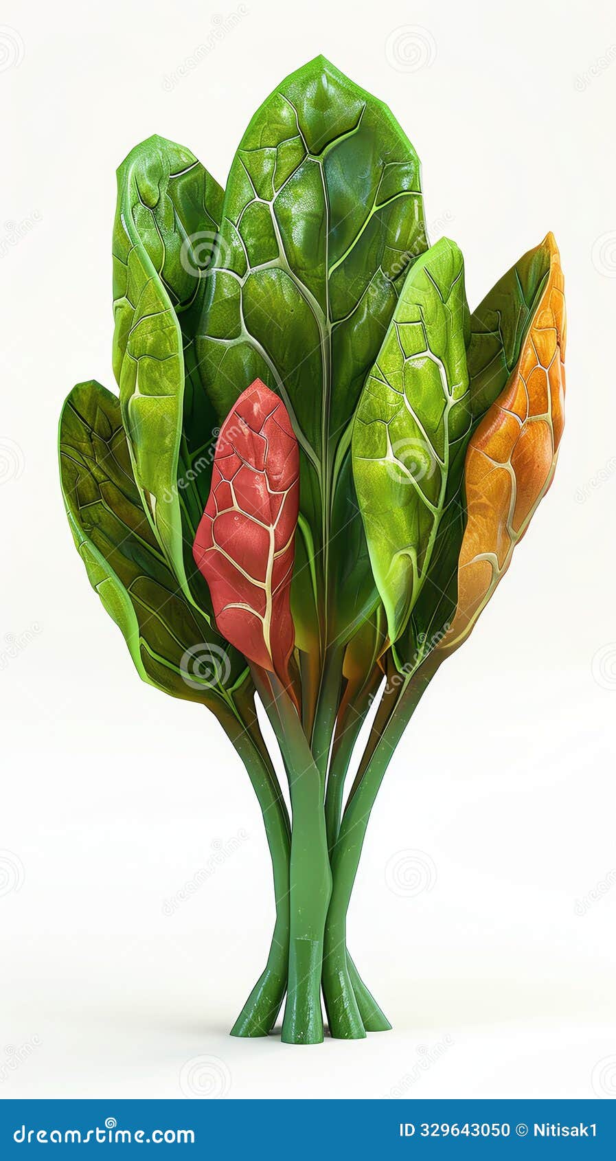 146 Illustration of a 3D Model of a Spinach Icon in Bright Colors Stock ...