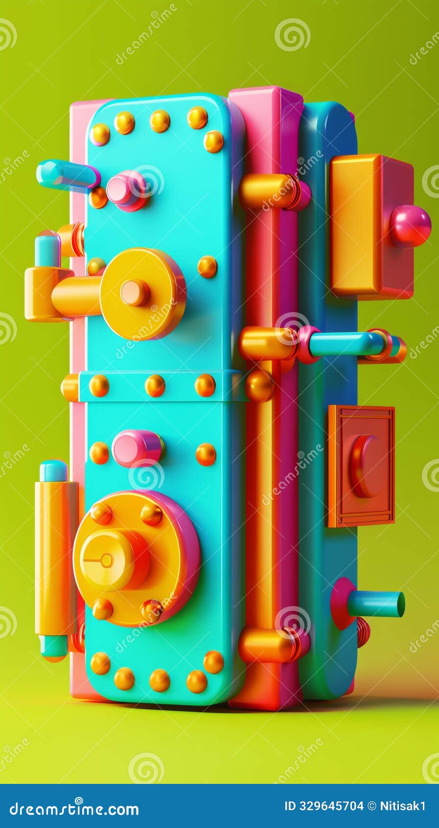 302 Illustration of a 3D Model of a Vault Icon in Bright Colors Stock ...