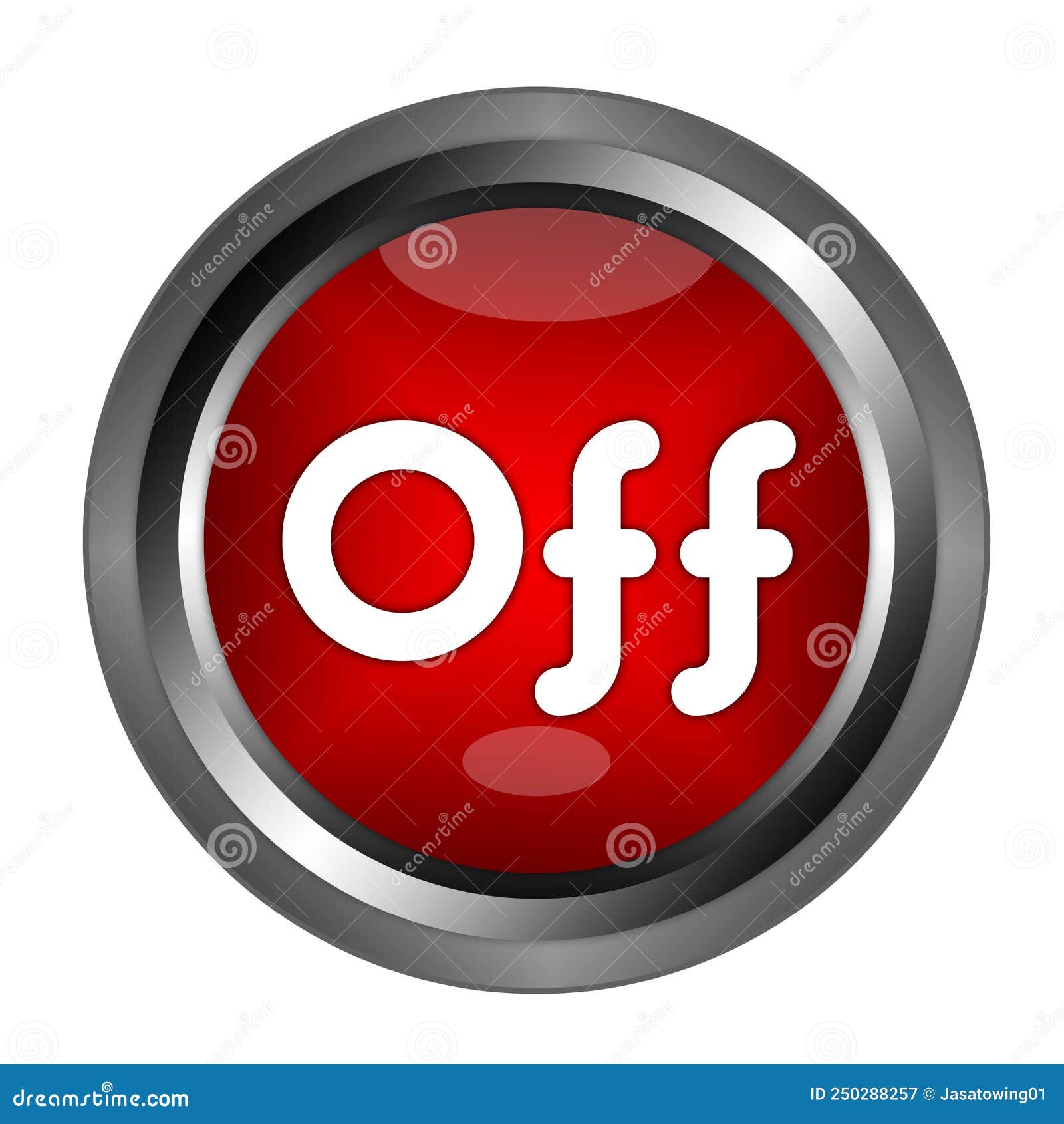 Illustration of a 3D Off Button Image. Stock Illustration ...