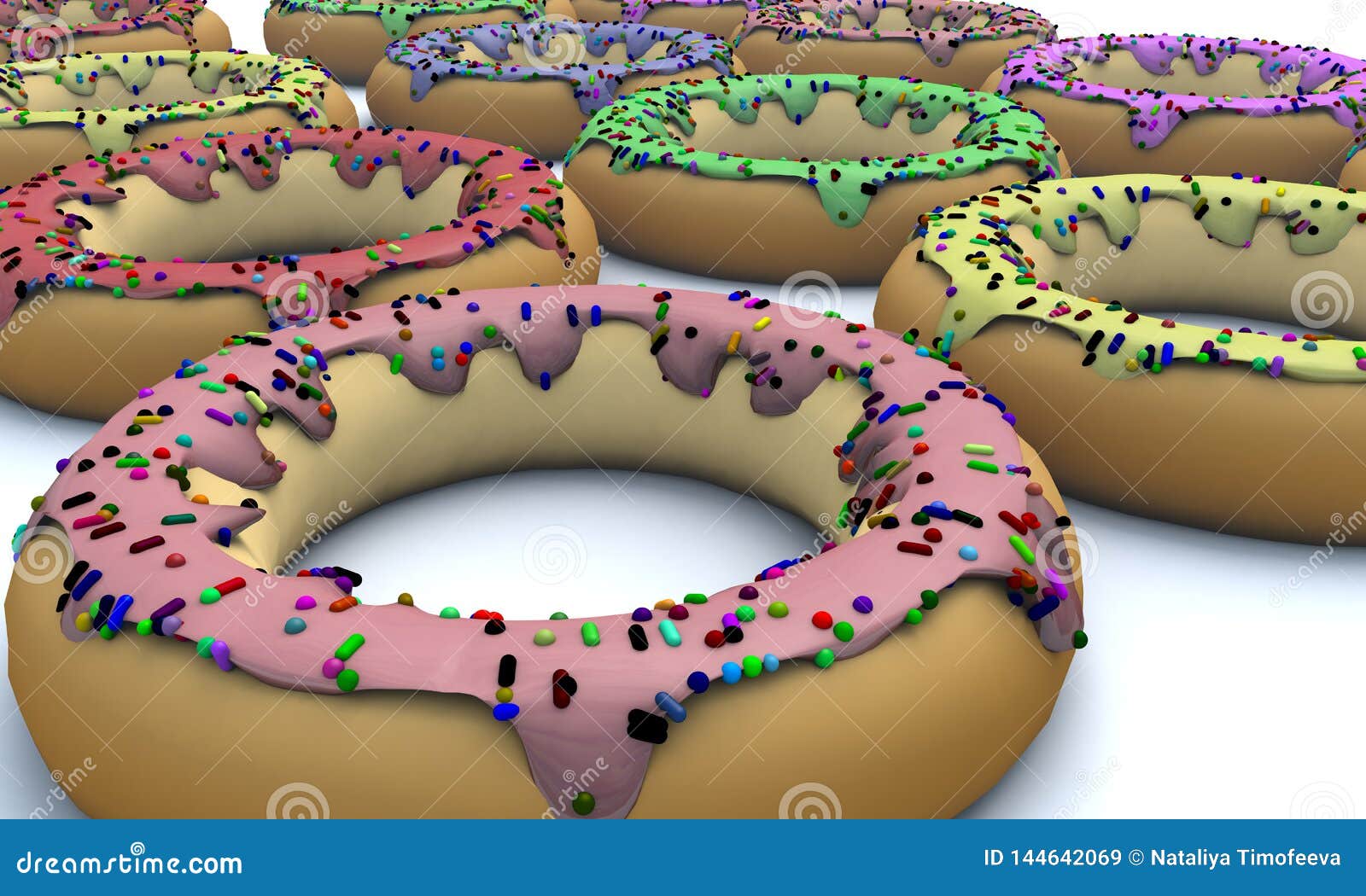 Illustration of a 3D Render Created As a Result of a Colored ...