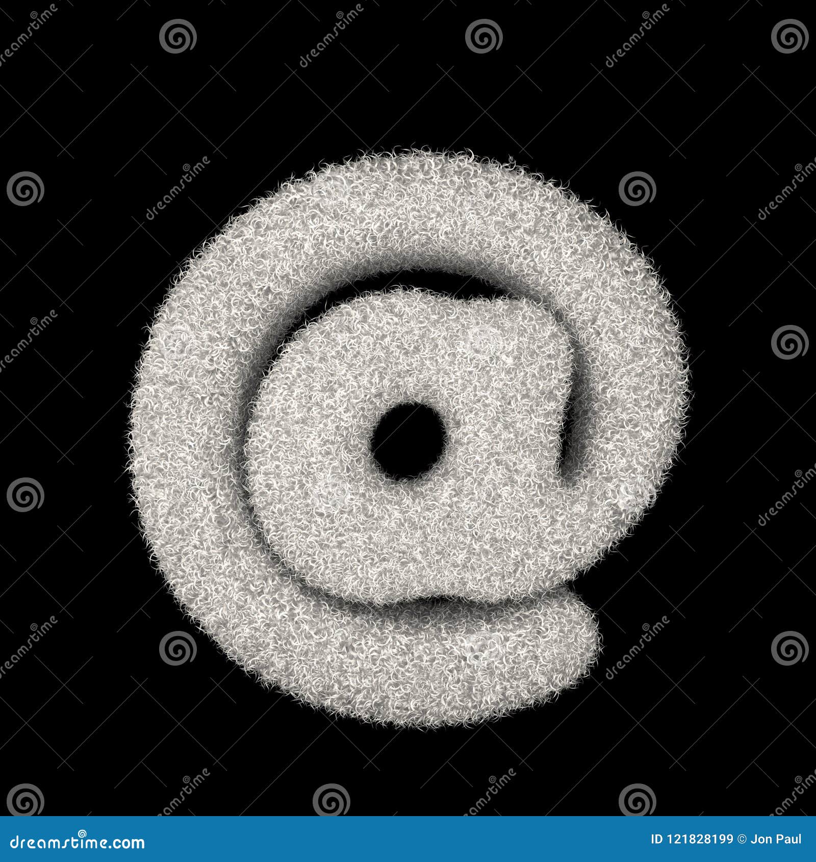 3D Rendering Creative Illustration White Furry Symbol at Stock ...