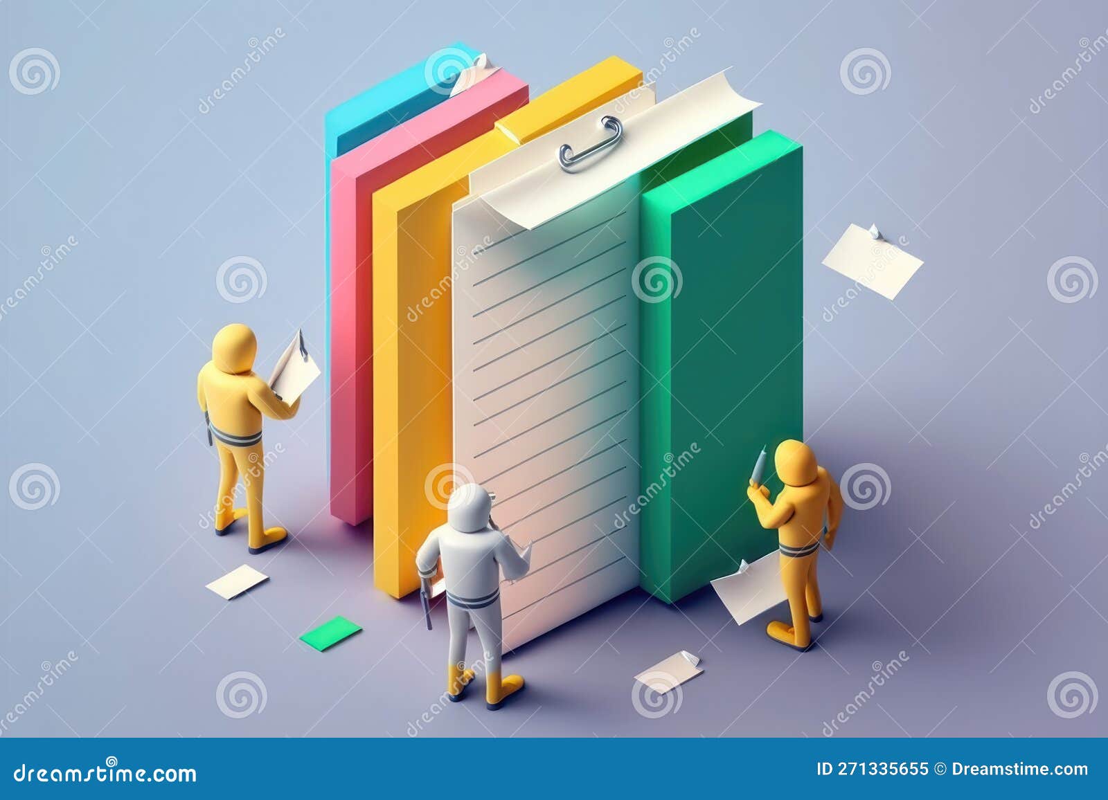 Illustration in 3d Style. Character Management and Delegation of ...