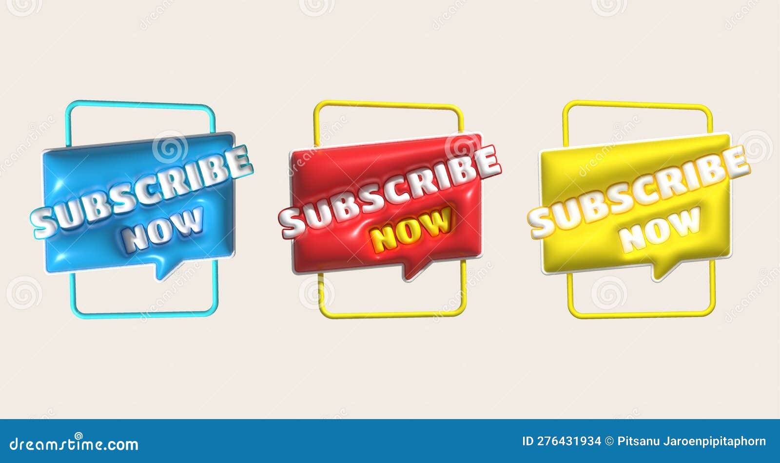 Illustration 3D Subscribe Icon. Subscribe Button. 3D Element Stock ...