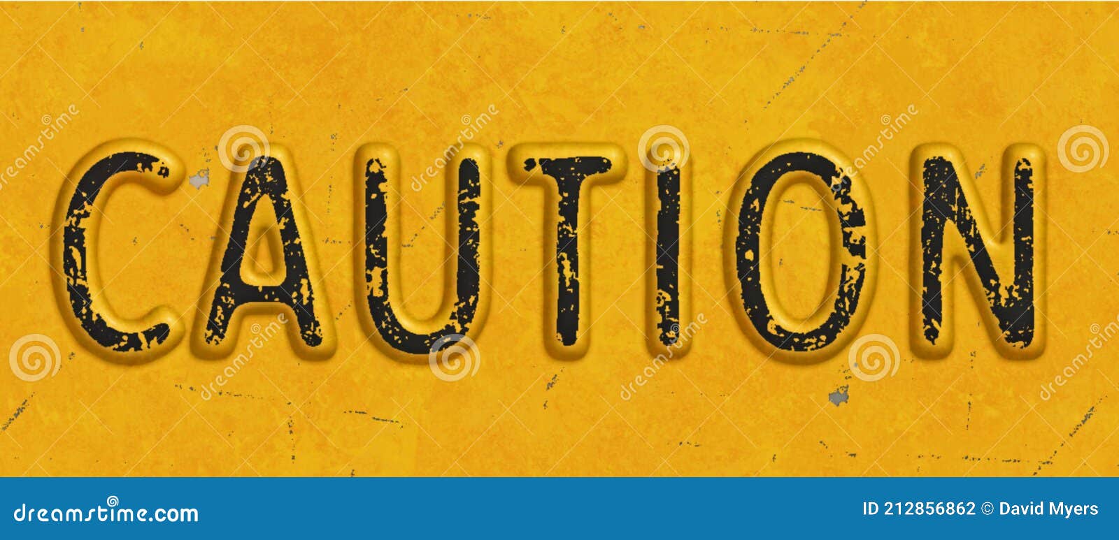 Illustration, 3D Text, Art Text, with the Word CAUTION Stock ...