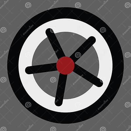 Illustration of 2D Tire Design with Wheels Stock Illustration ...