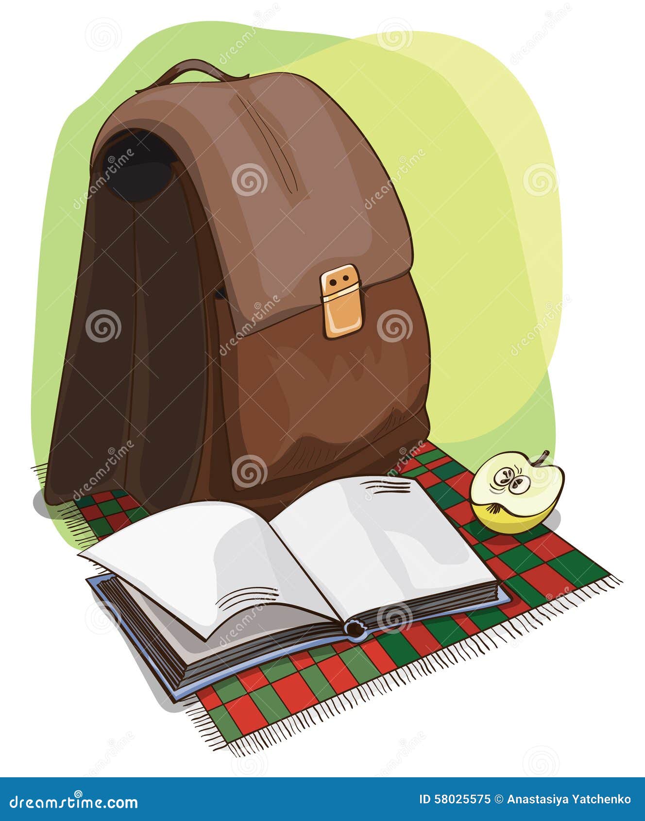 Illustration D'un Cartable Illustration de Vecteur - Image: 58025575