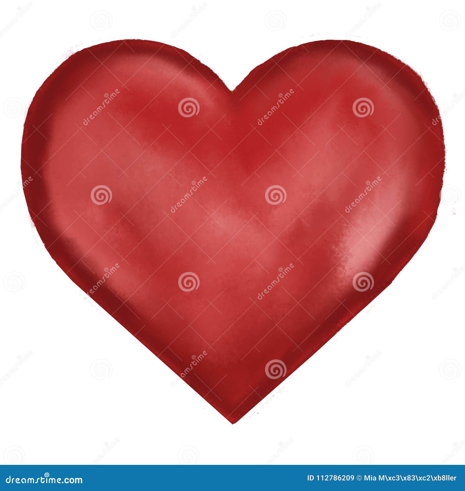 Illustration D'un Coeur Rouge Illustration Stock - Illustration du ...