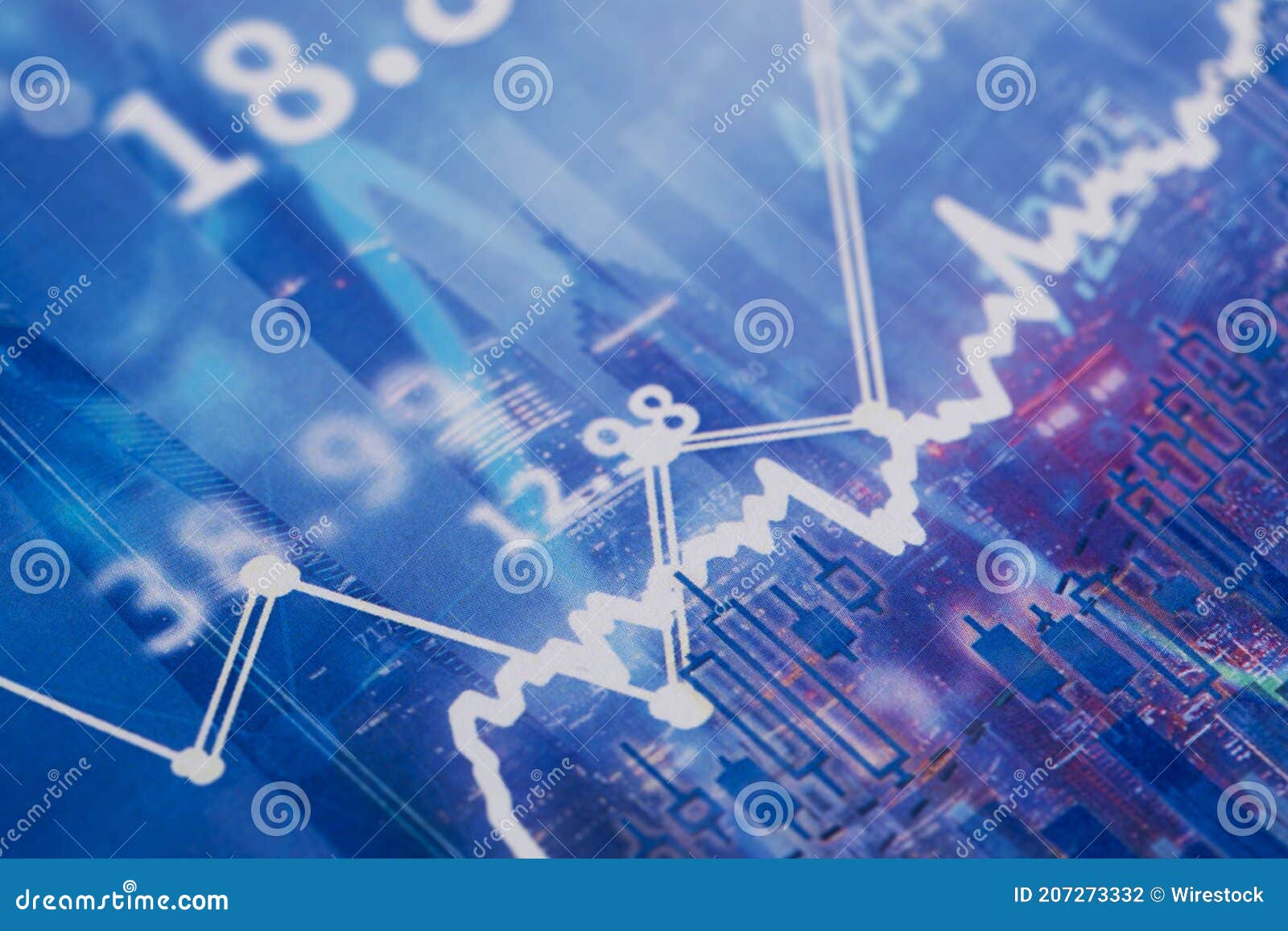 Illustration D'un Graphique De La Bourse Photo stock - Image du argent ...