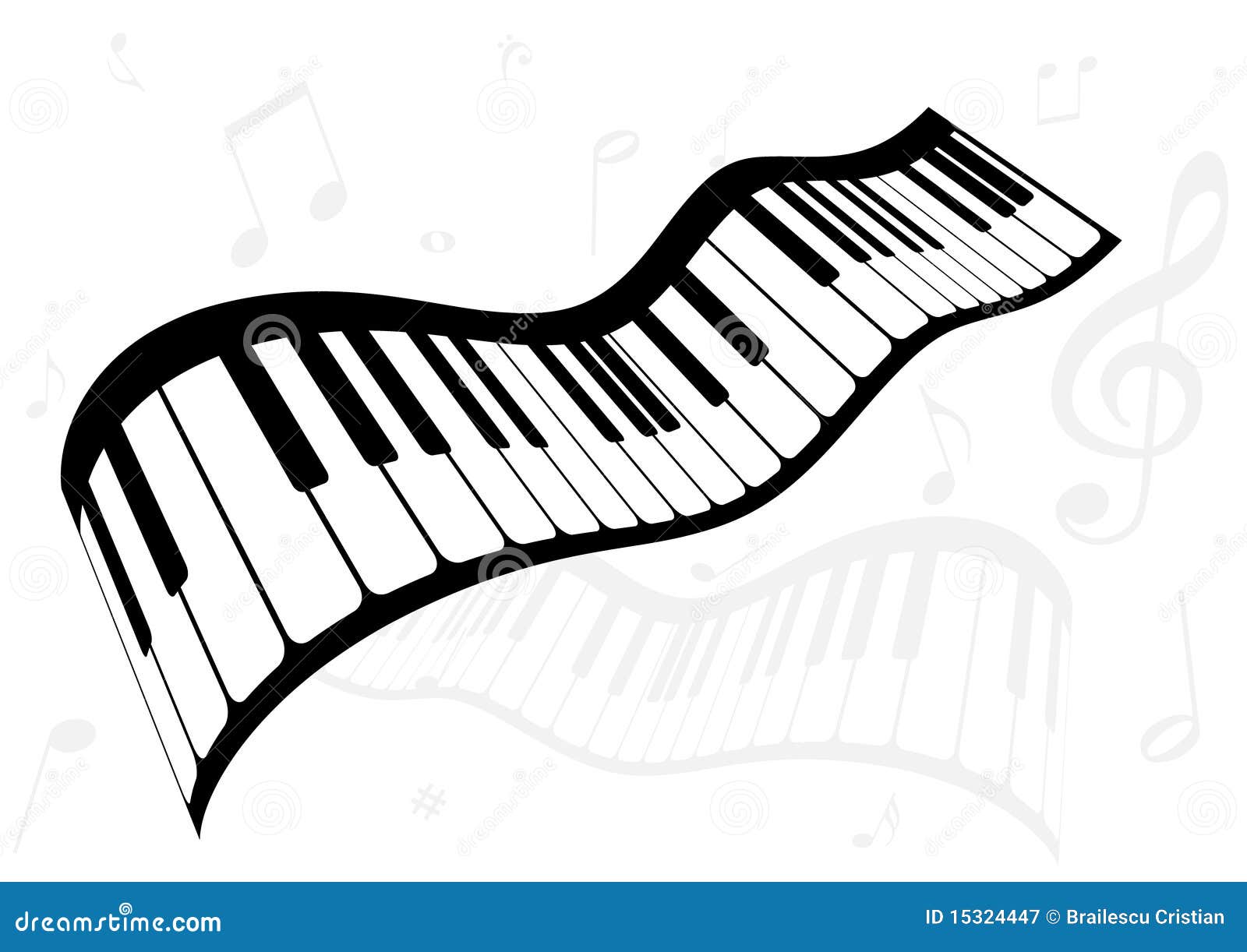 Illustration D'un Piano Et Des Notes De Musique Illustration de Vecteur ...