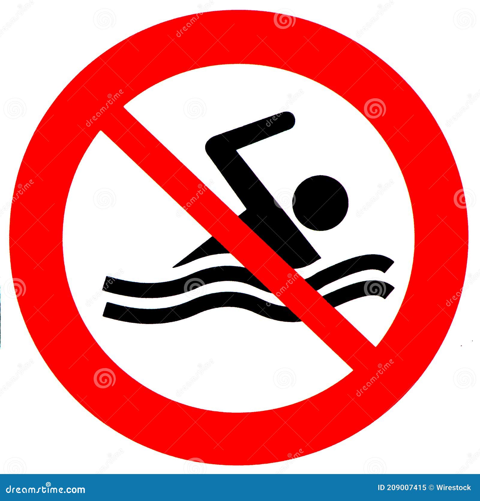 Illustration D'un Signe De Baignade Interdite D'indicateur Illustration ...