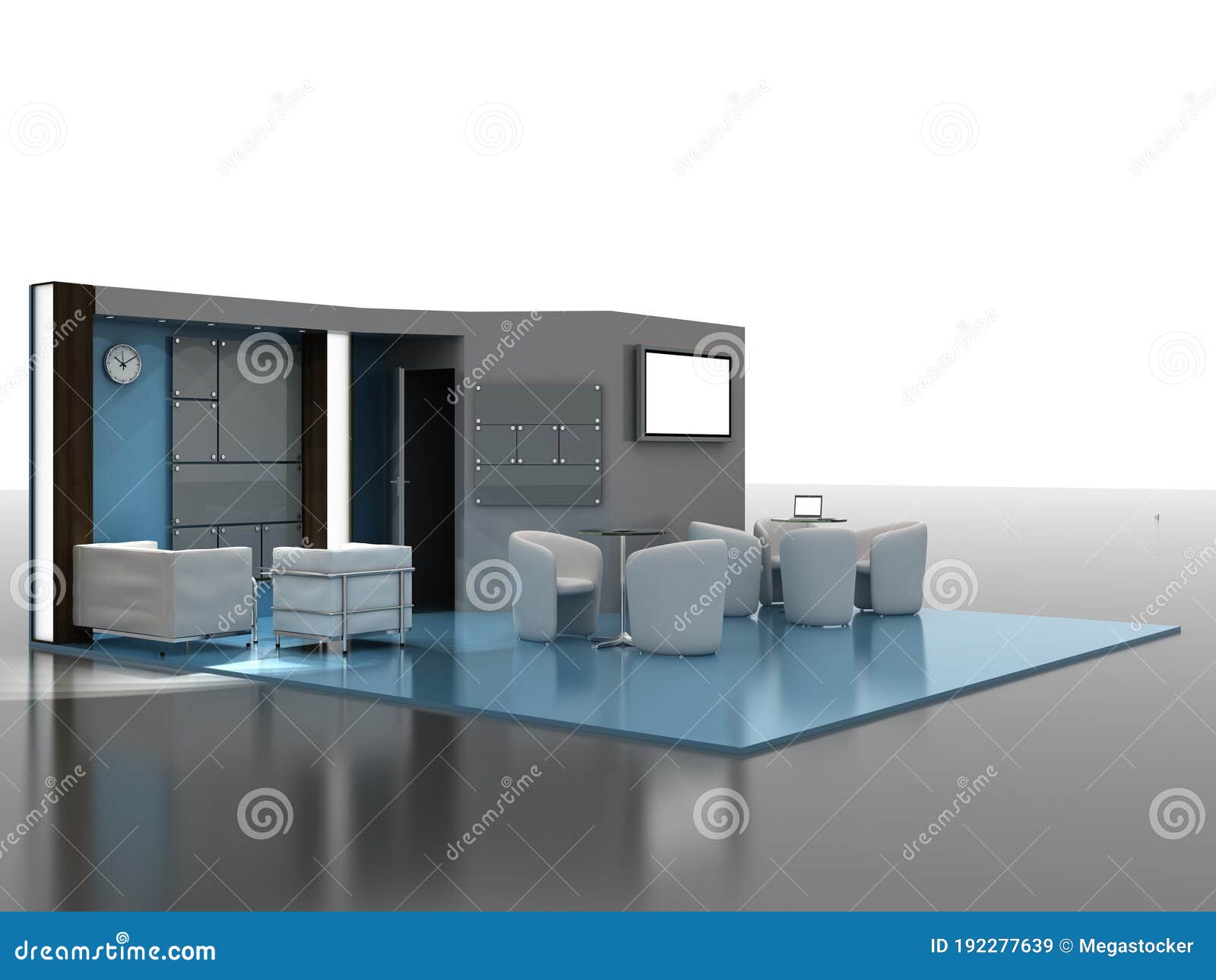 Illustration 3d D'un Support D'exposition Illustration Stock ...
