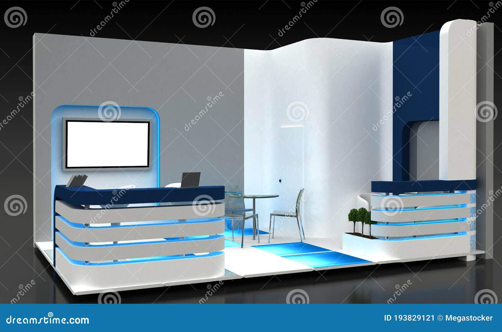 Illustration 3d D'un Support D'exposition Illustration Stock ...
