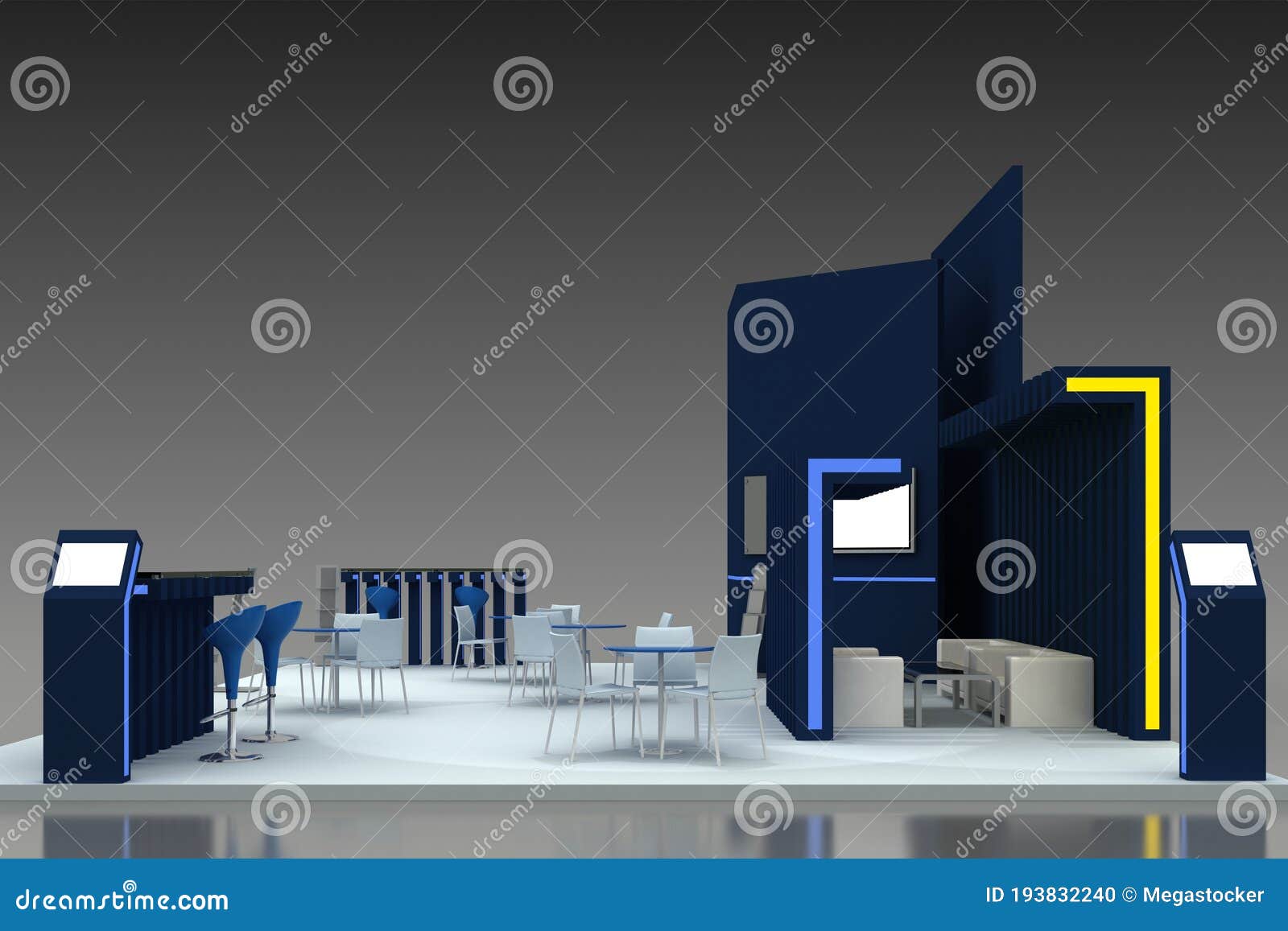 Illustration 3d D'un Support D'exposition Illustration Stock ...