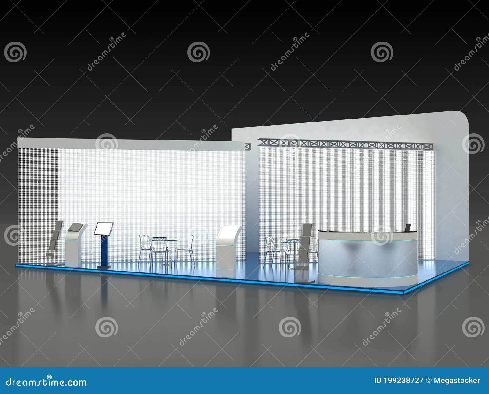 Illustration 3d D'un Support D'exposition Illustration Stock ...