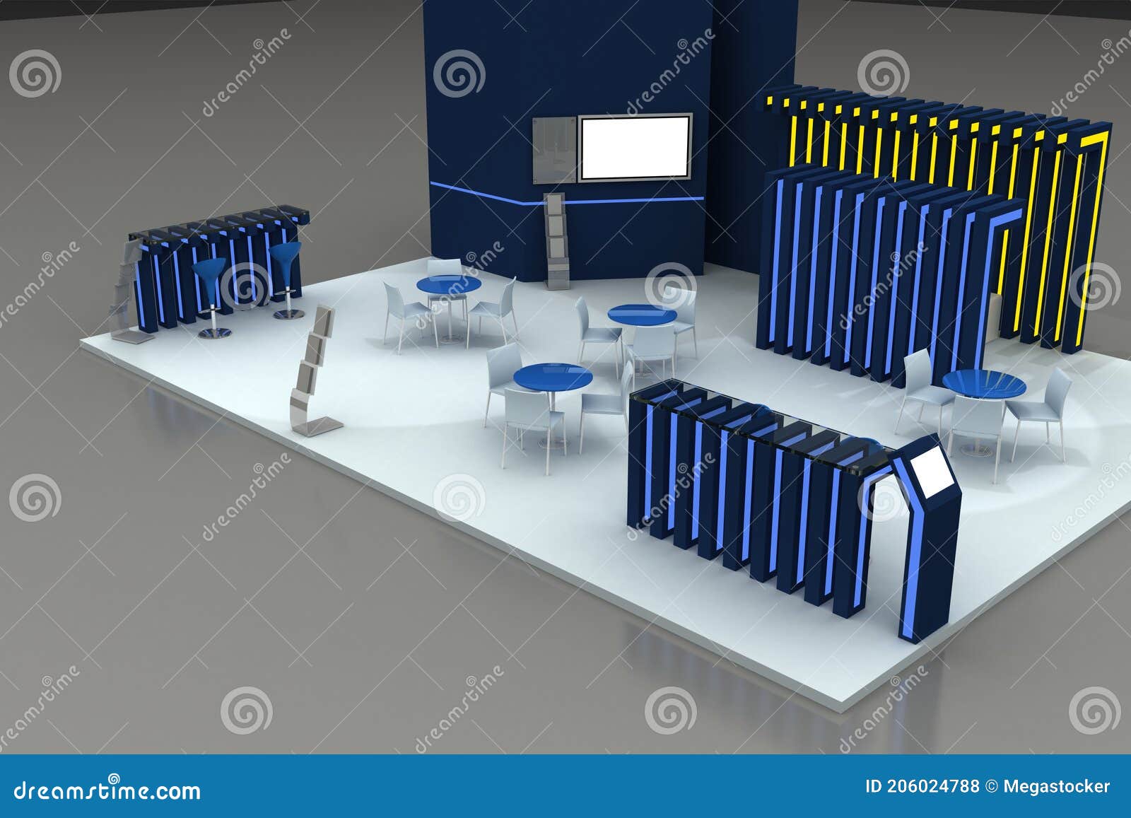 Illustration 3d D'un Support D'exposition Illustration Stock ...