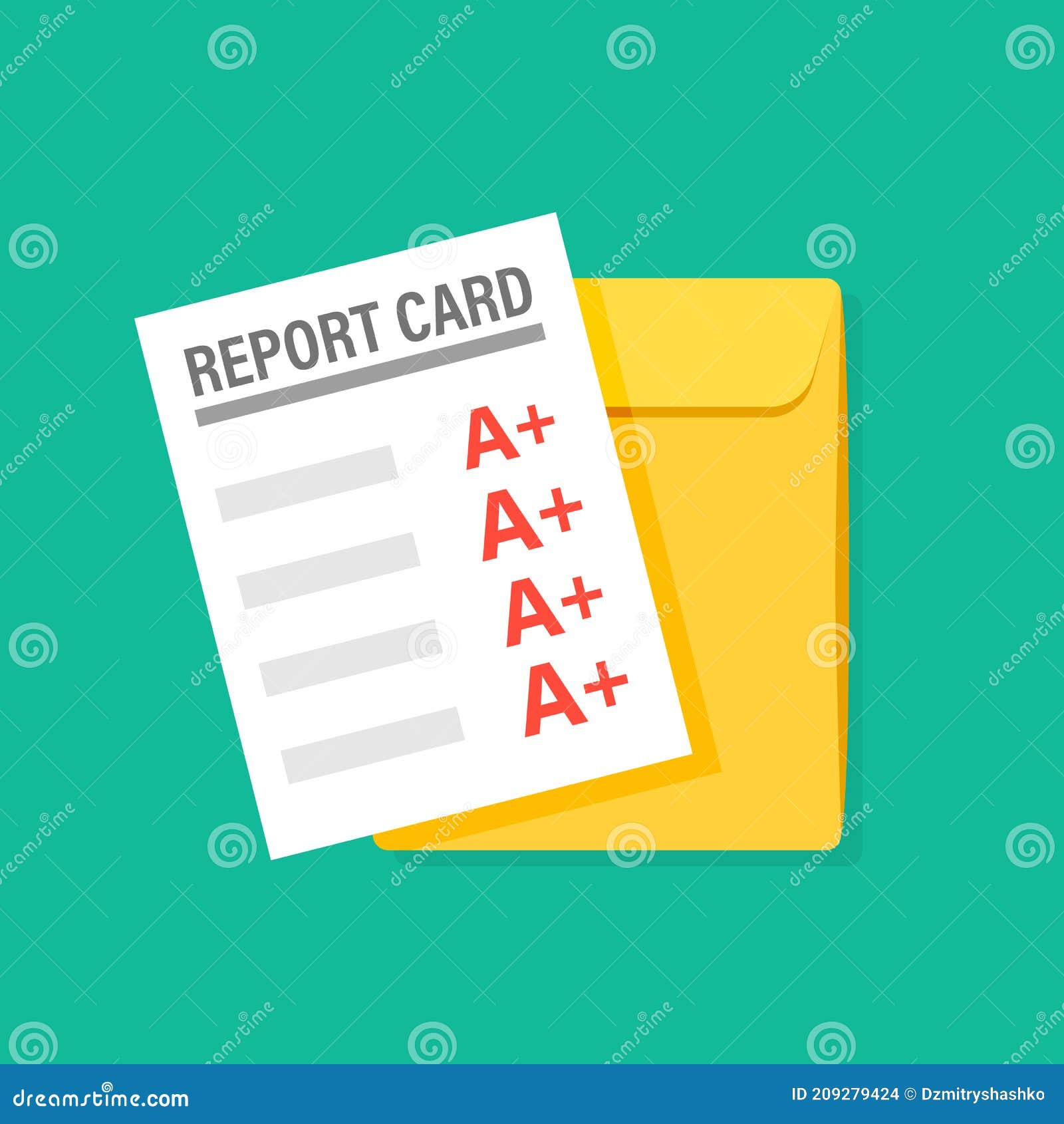 Illustration D'une Carte De Rapport Plus. Illustration de Vecteur ...