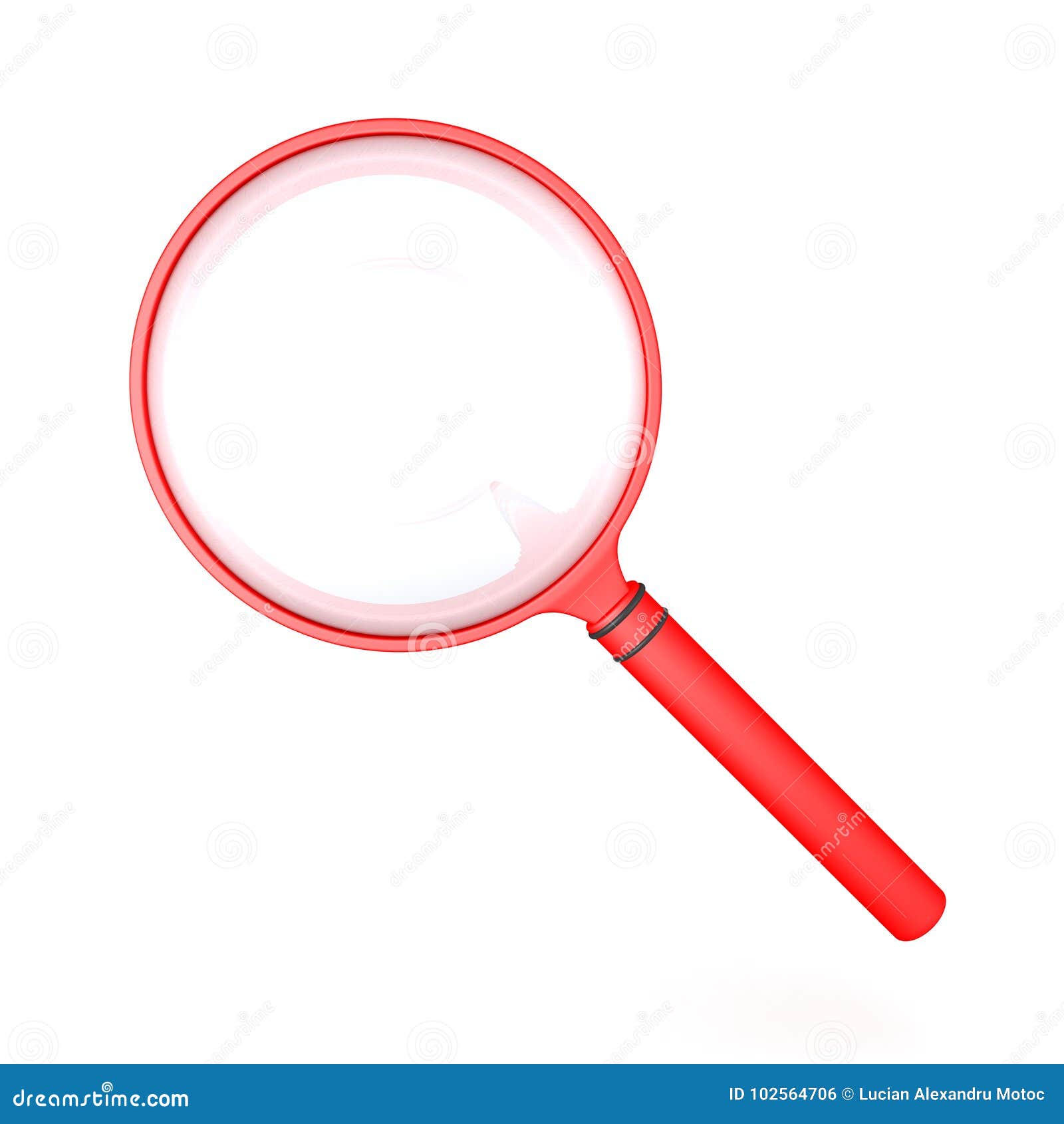 Illustration 3D D'une Loupe Rouge Illustration Stock - Illustration du ...