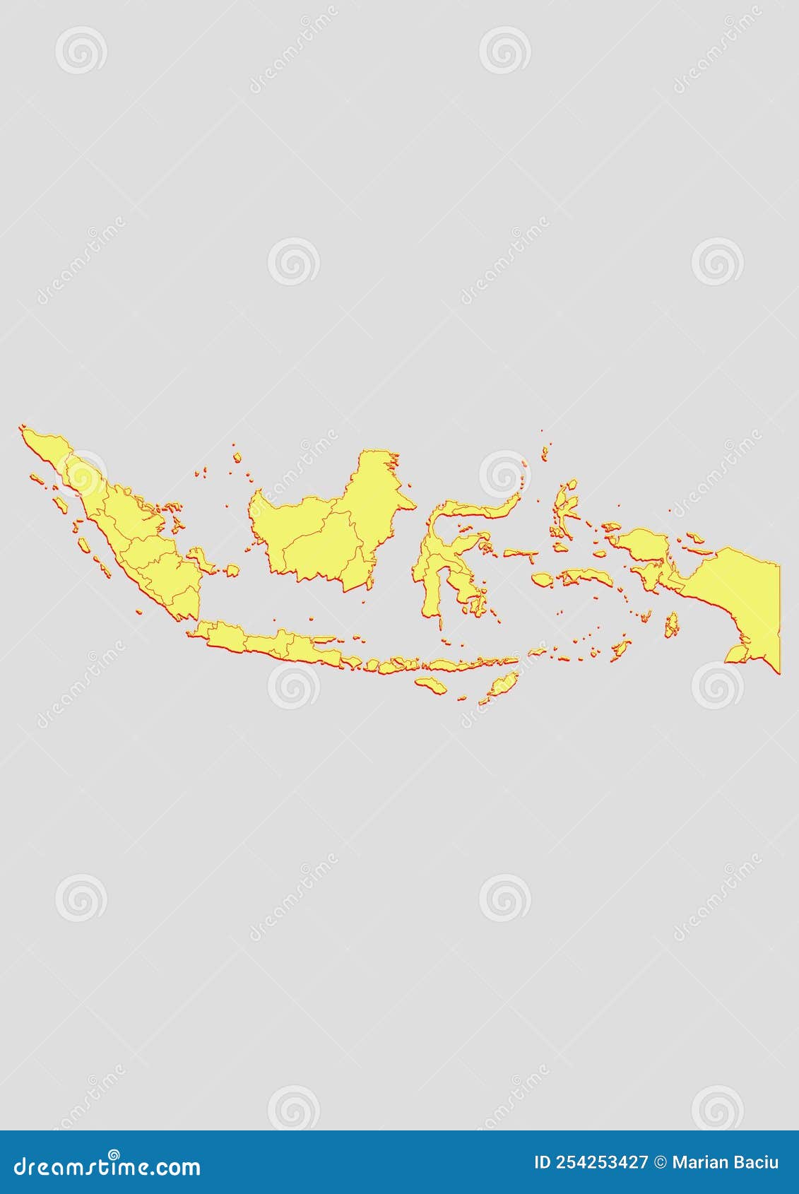 Illustration and 3D Vector of the Map of Indonesia Stock Vector ...