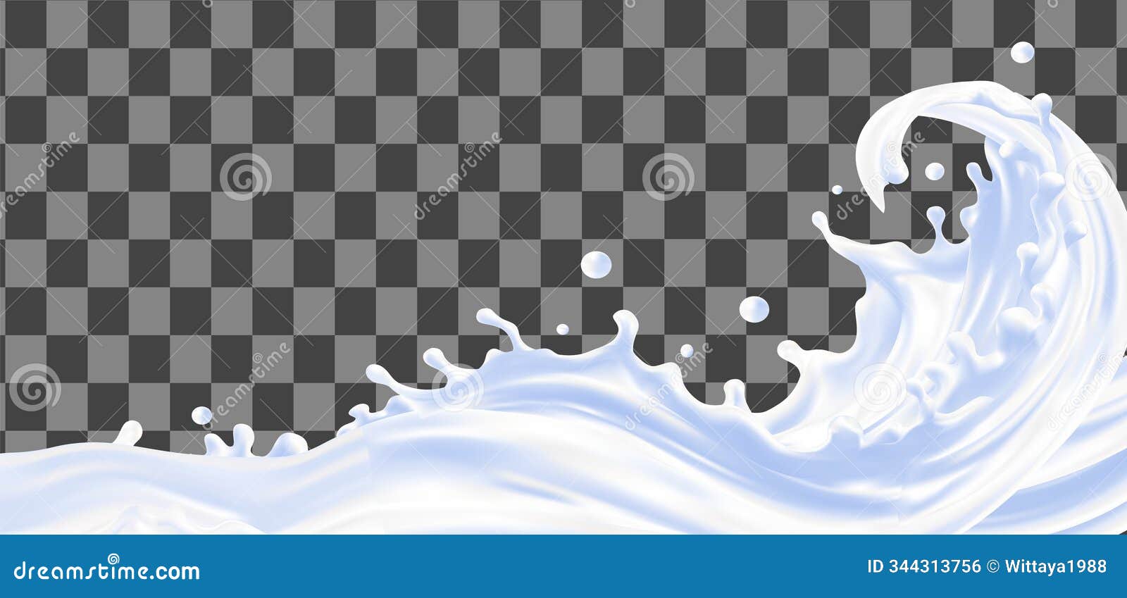 3d Milk Ripple Splash Isolated On White Background. 3d Render ...