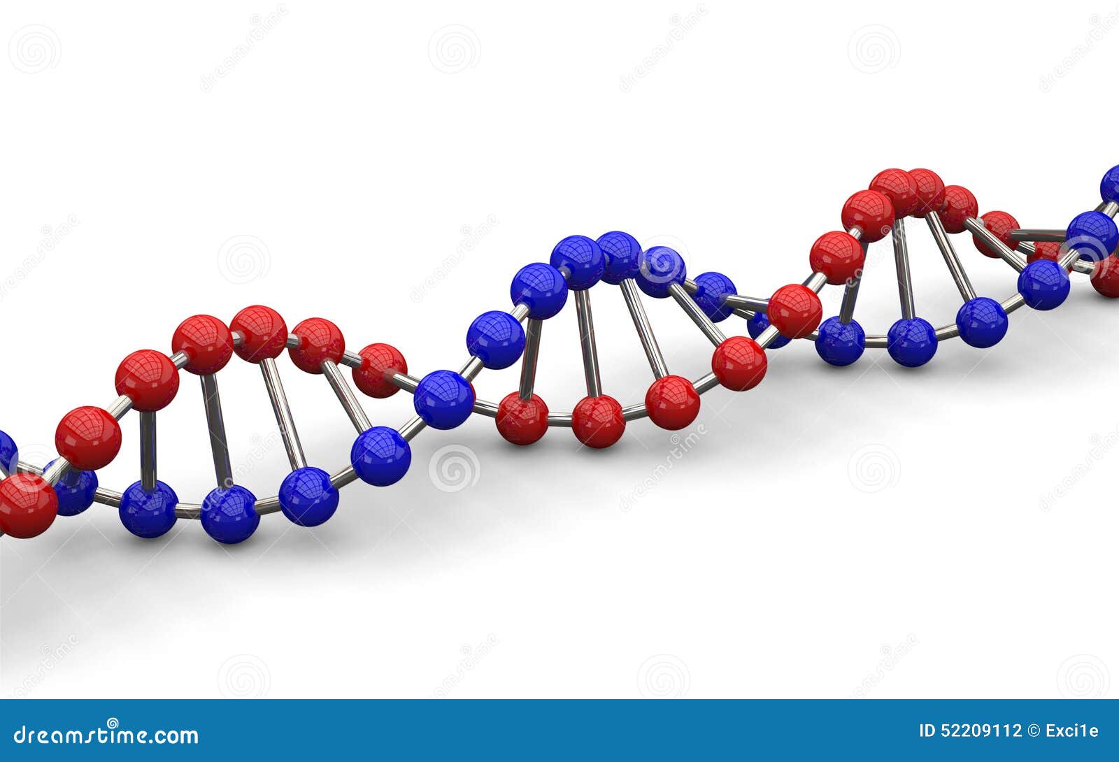 Illustration 3d Von DNA-Modell Stock Abbildung - Illustration von kette ...