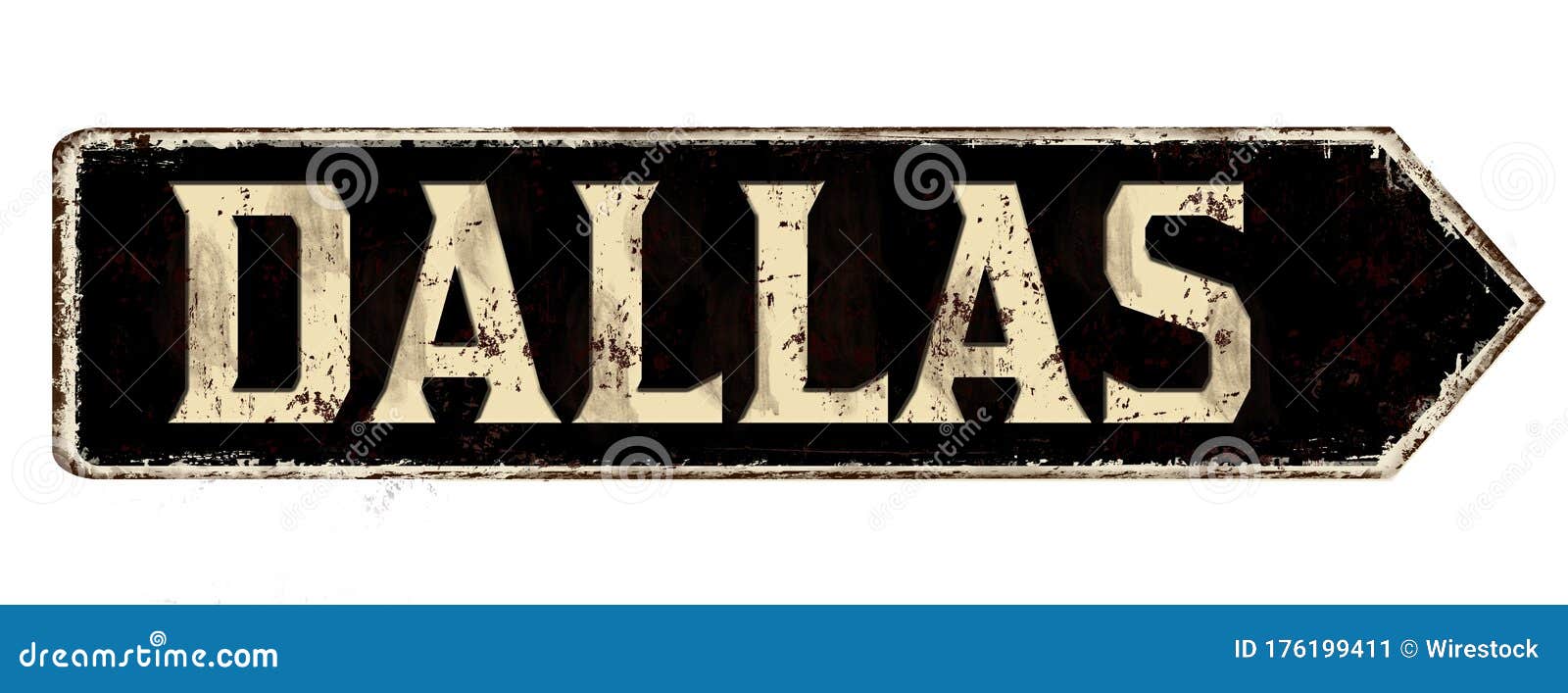 Illustration of a Dallas Sign Isolated on a White Background Stock ...