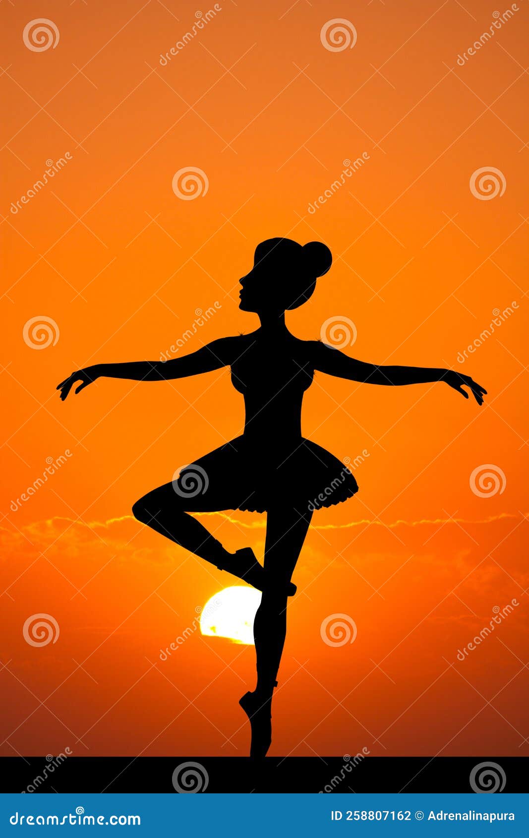 Illustration of Dancers at Sunset Stock Illustration - Illustration of ...
