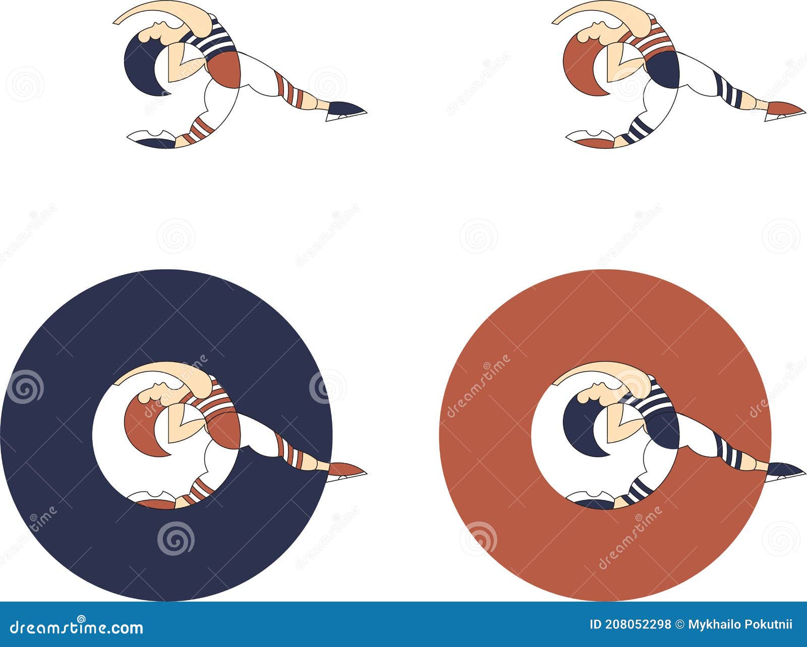 Illustration of a Dancing Person in the Circle Stock Vector ...