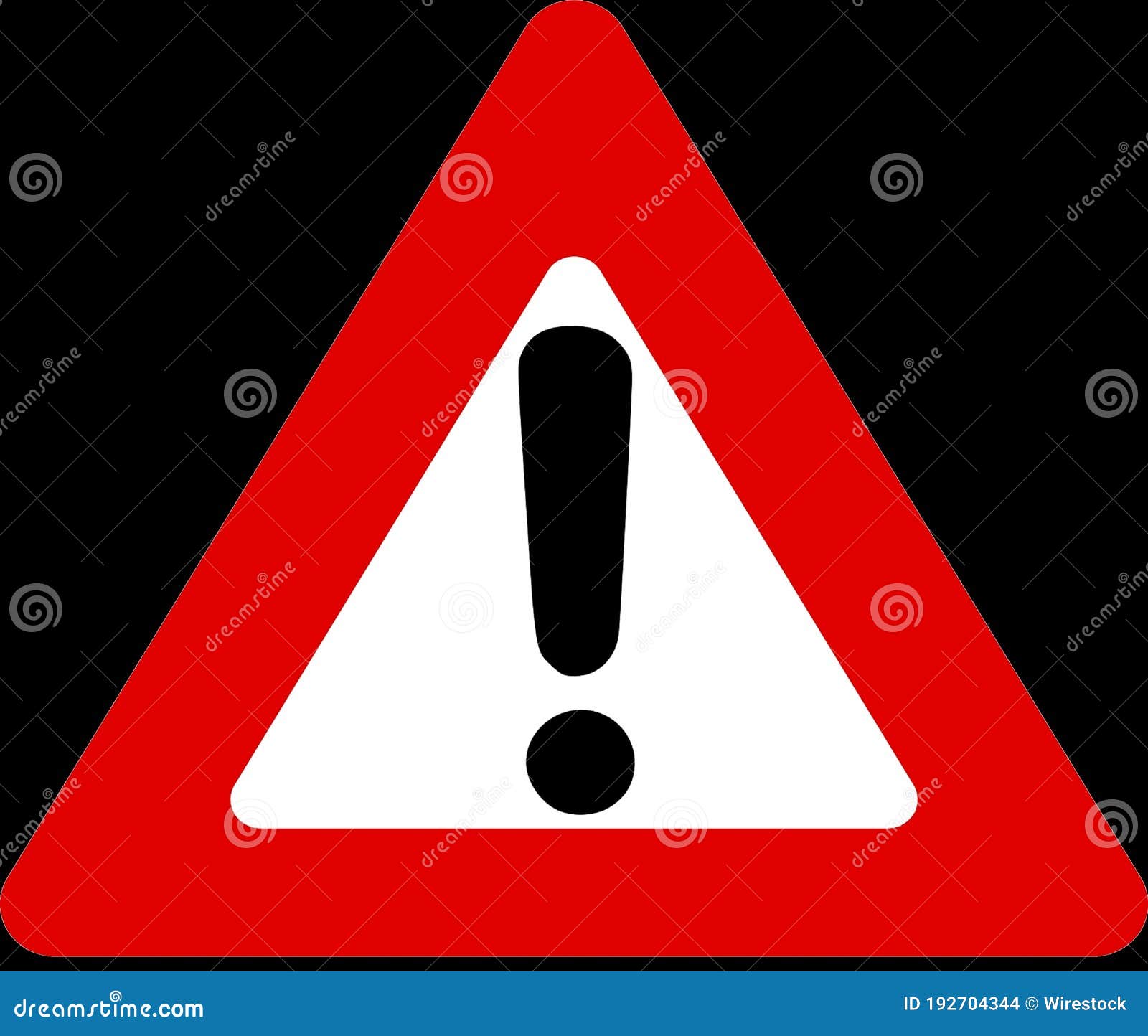 Illustration of Danger Alert Indicator on a Dark Background Stock ...