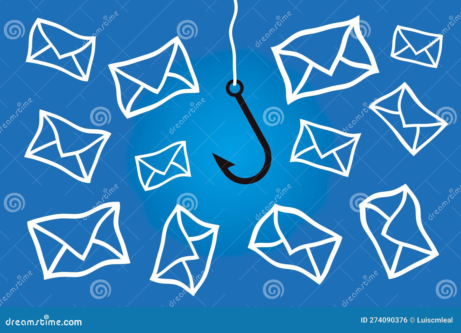 Phishing Dangers stock illustration. Illustration of concept - 274090376