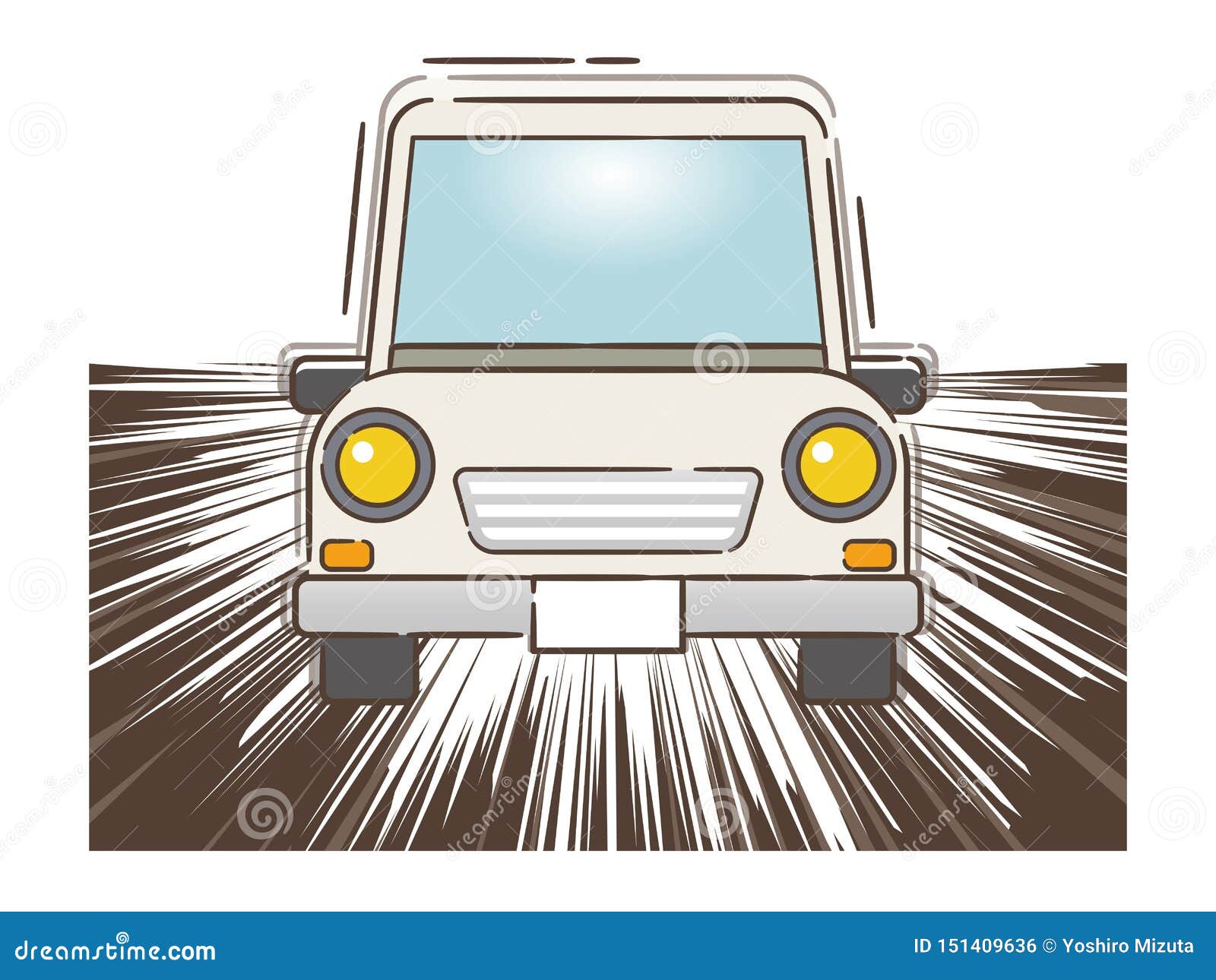 Illustration of Dangerous Car Runaway Stock Vector - Illustration of ...