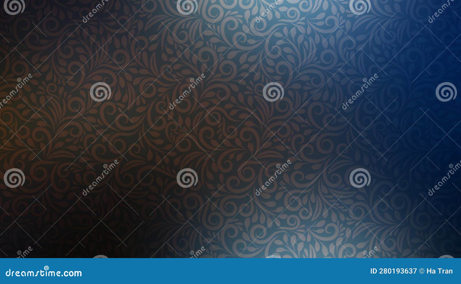 Illustration of a Dark Blue Background with a Pattern of Swirls Stock ...