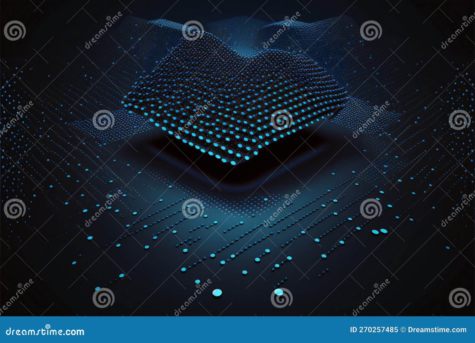 Dark Blue with Dots Pattern, Abstract, Backgrounds Stock Illustration ...