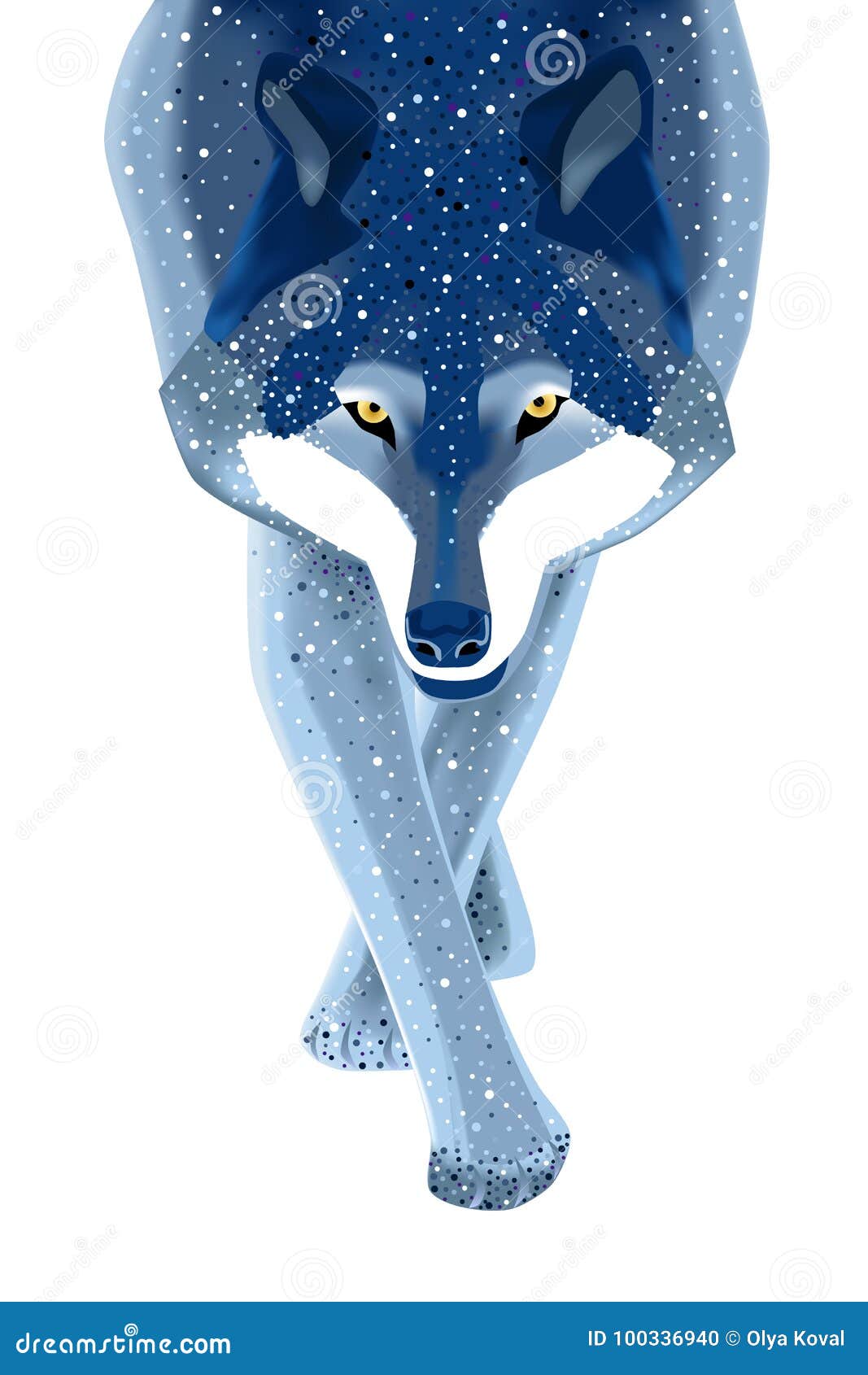 Blue Wolf Logo Vector Illustration | CartoonDealer.com #74047248