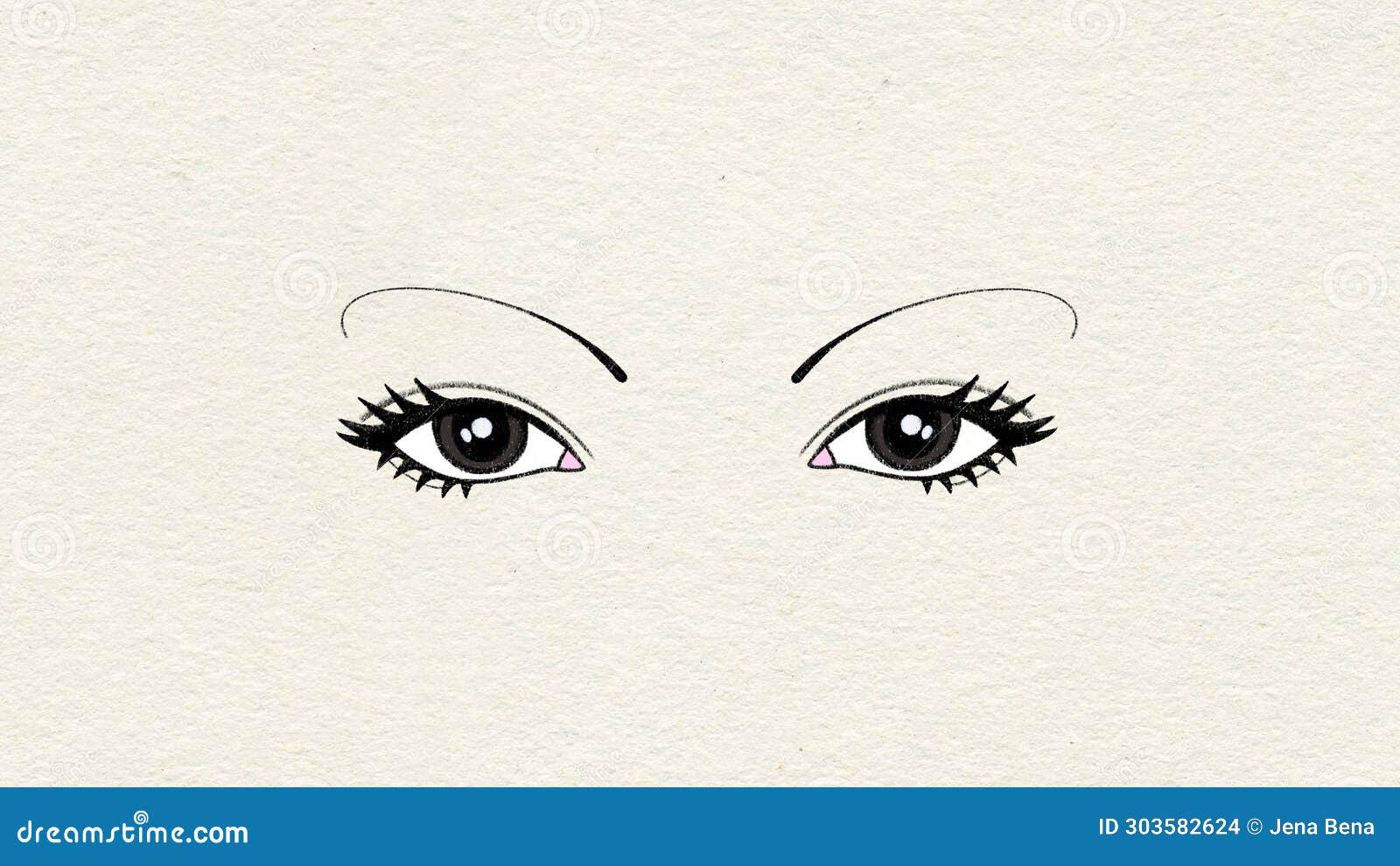 Illustration of Dark Brown Eyes (full Mascara Version) Stock Vector ...