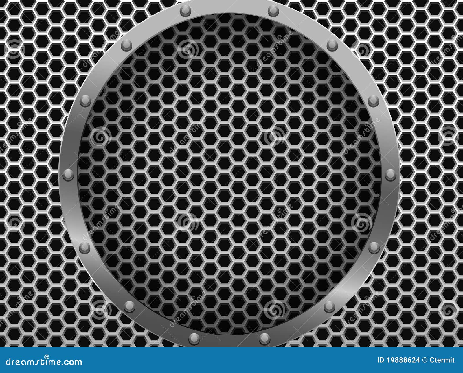 Hexagon Metal Mesh. Dark Grid Texture With Shadow And Light. Industrial ...