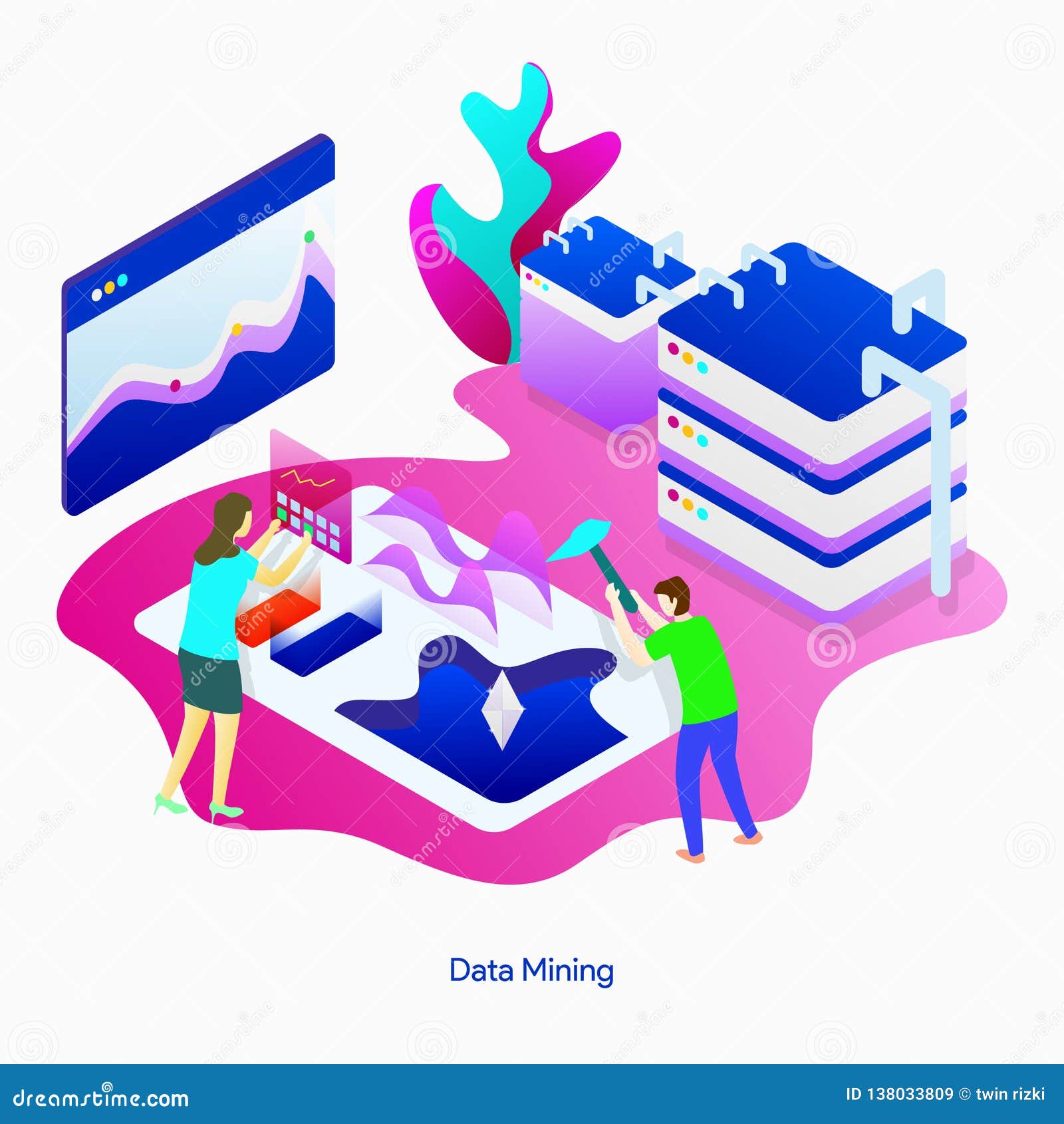 Illustration Data Mining stock illustration. Illustration of landing ... Illustration Data Mining stock illustration. Illustration of landing ...
