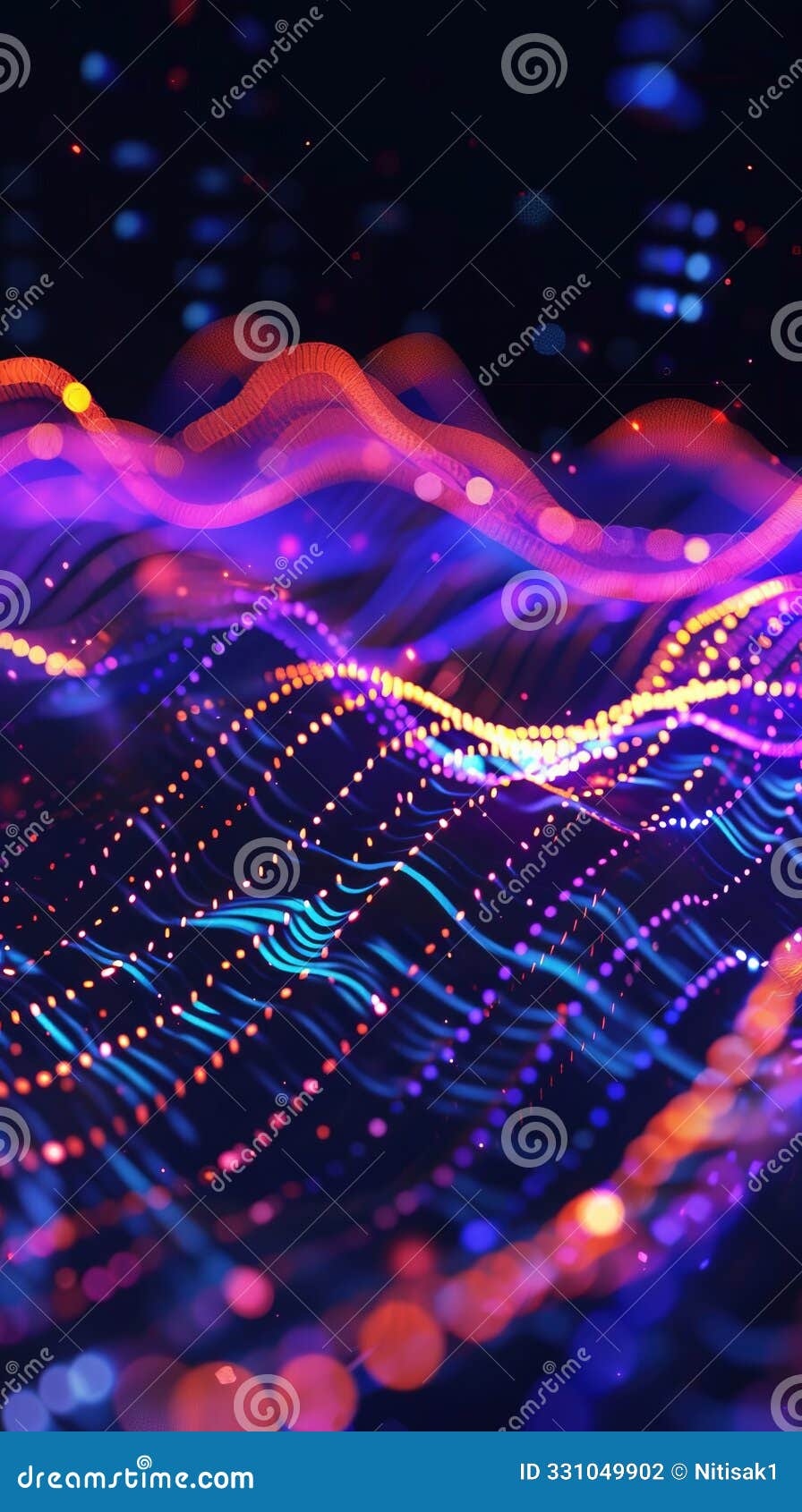 Illustration of a Data Monitoring Icon in 3D with a Colorful Background ...