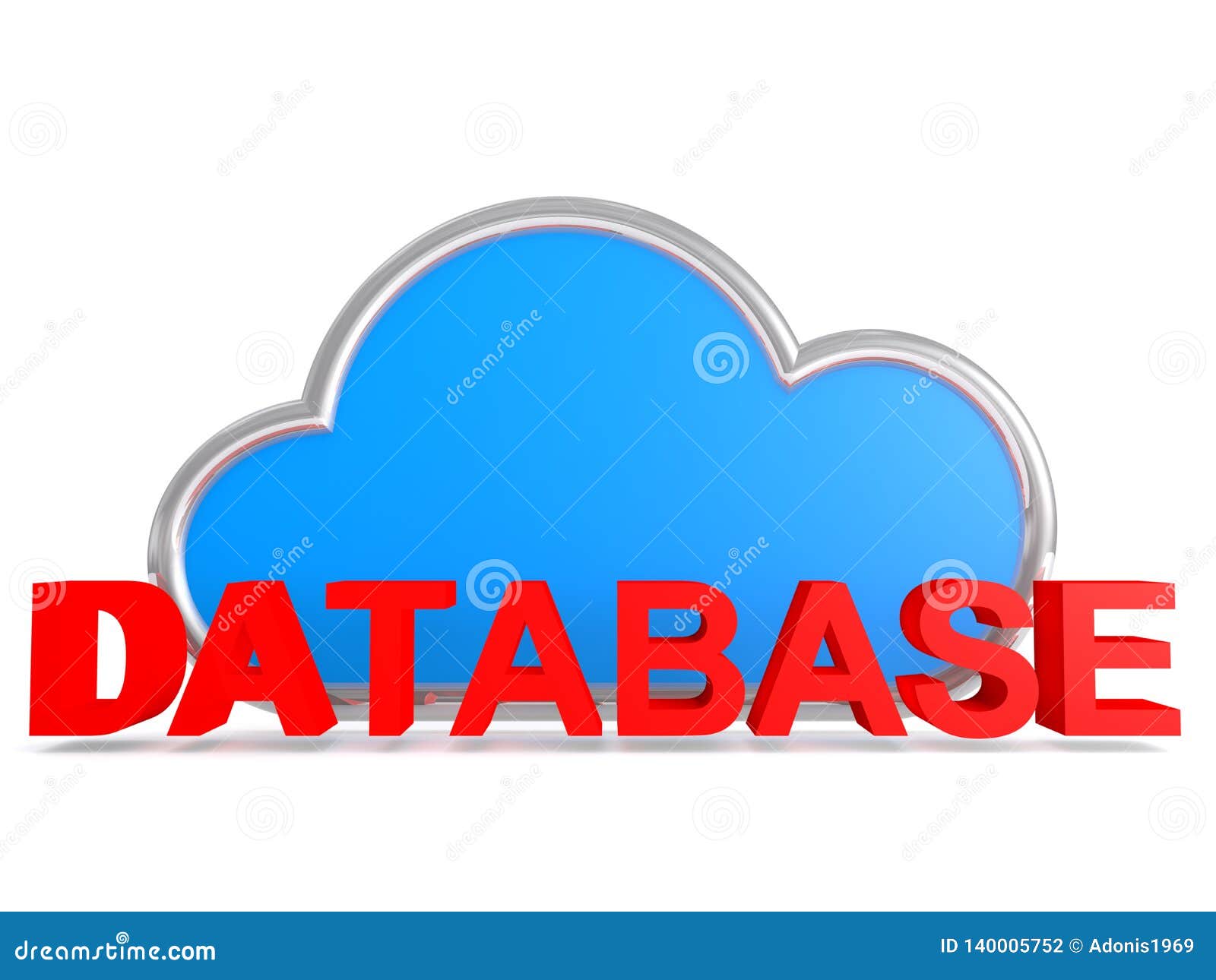 Database cloud stock illustration. Illustration of protection - 140005752