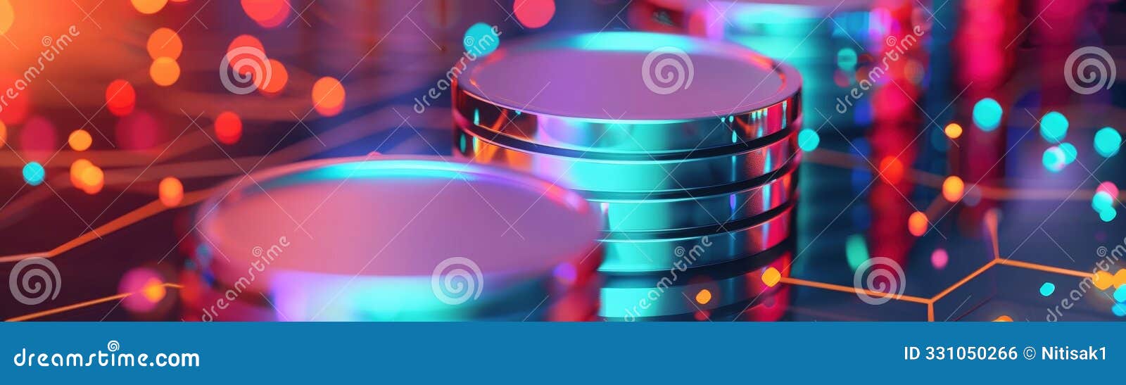 Illustration of a Database Management Icon in 3D with a Vibrant Color ...