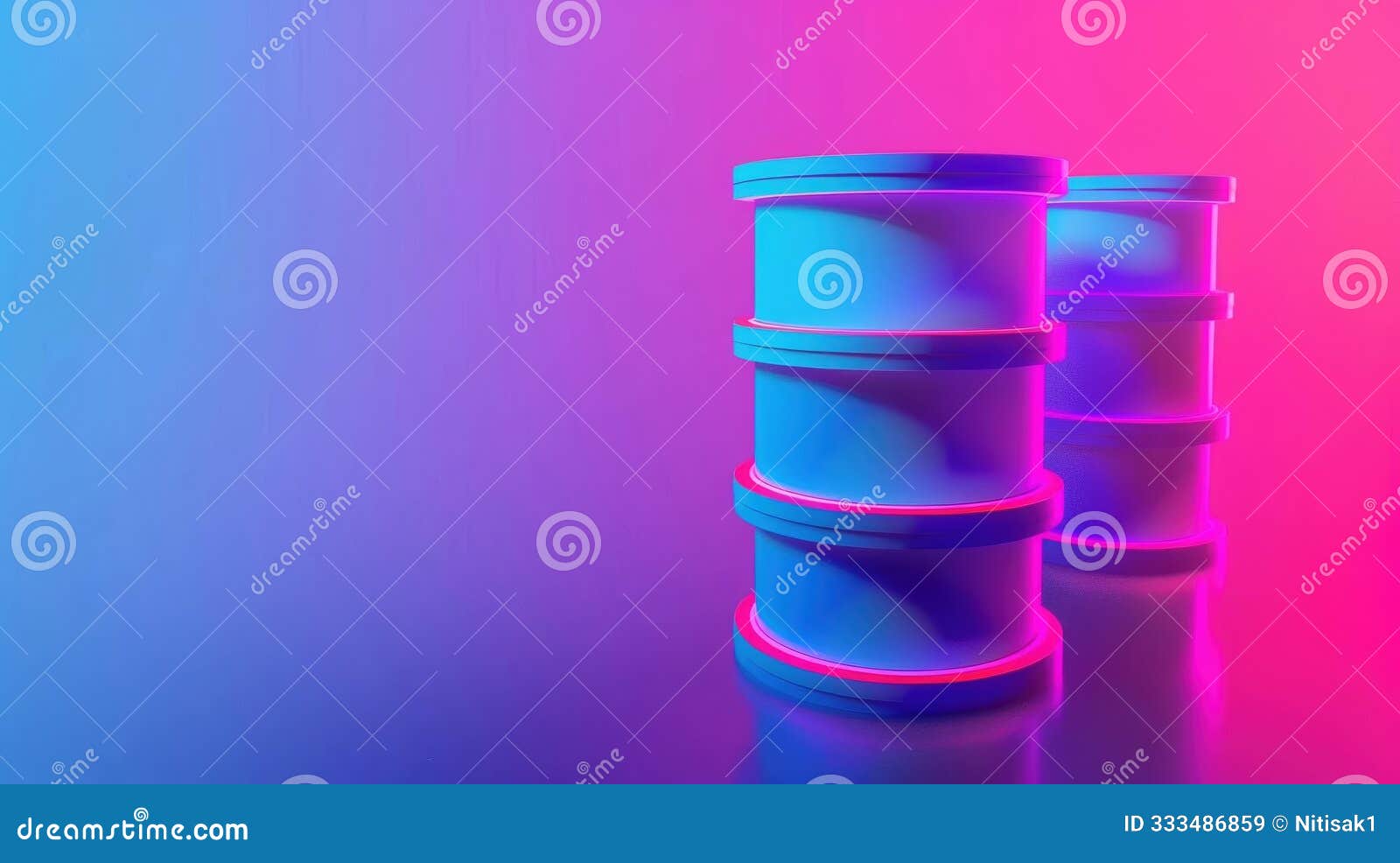 Illustration of a Database Management Icon in 3D with a Vibrant Color ...