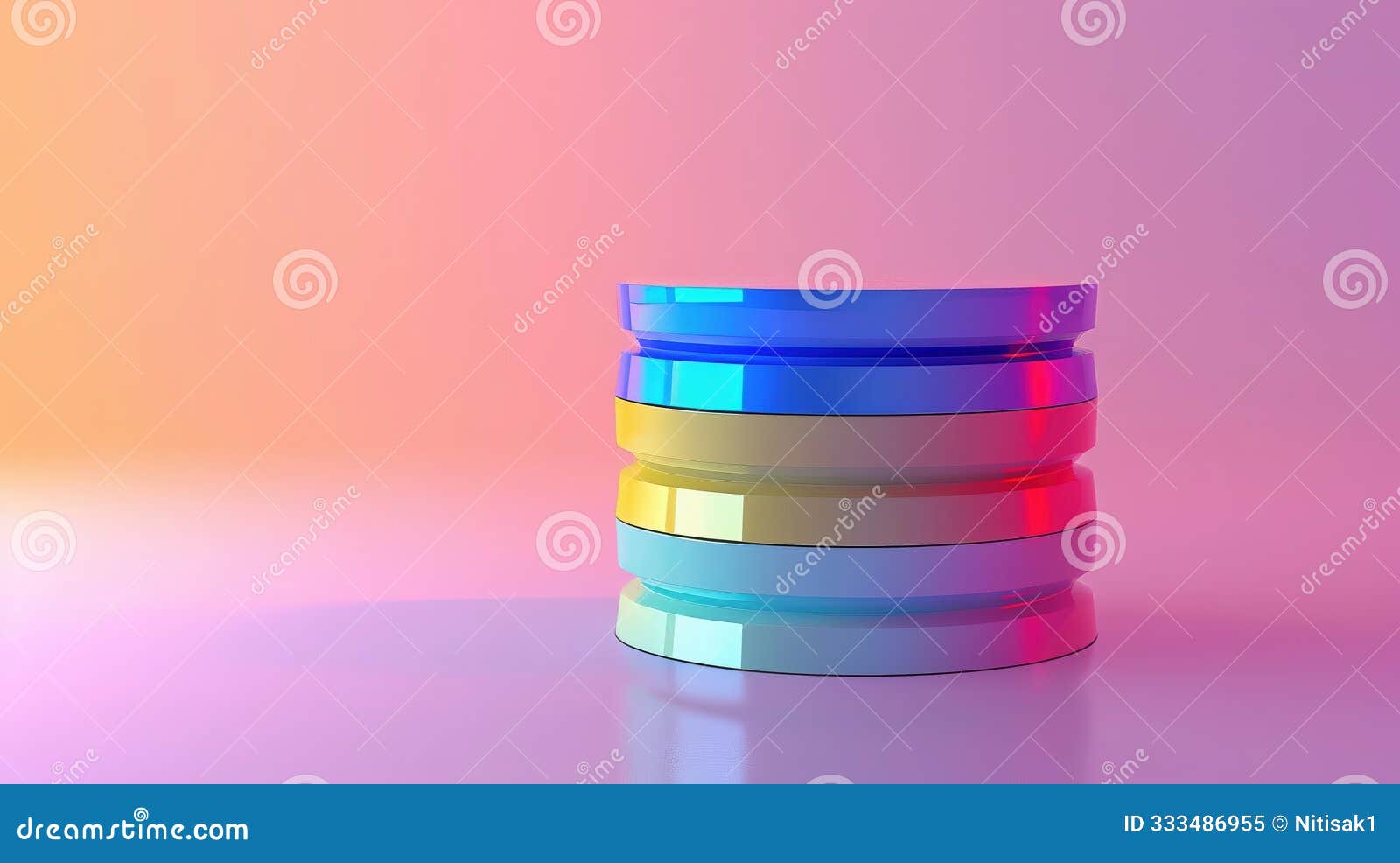 Illustration of a Database Management Icon in 3D with a Vibrant Color ...